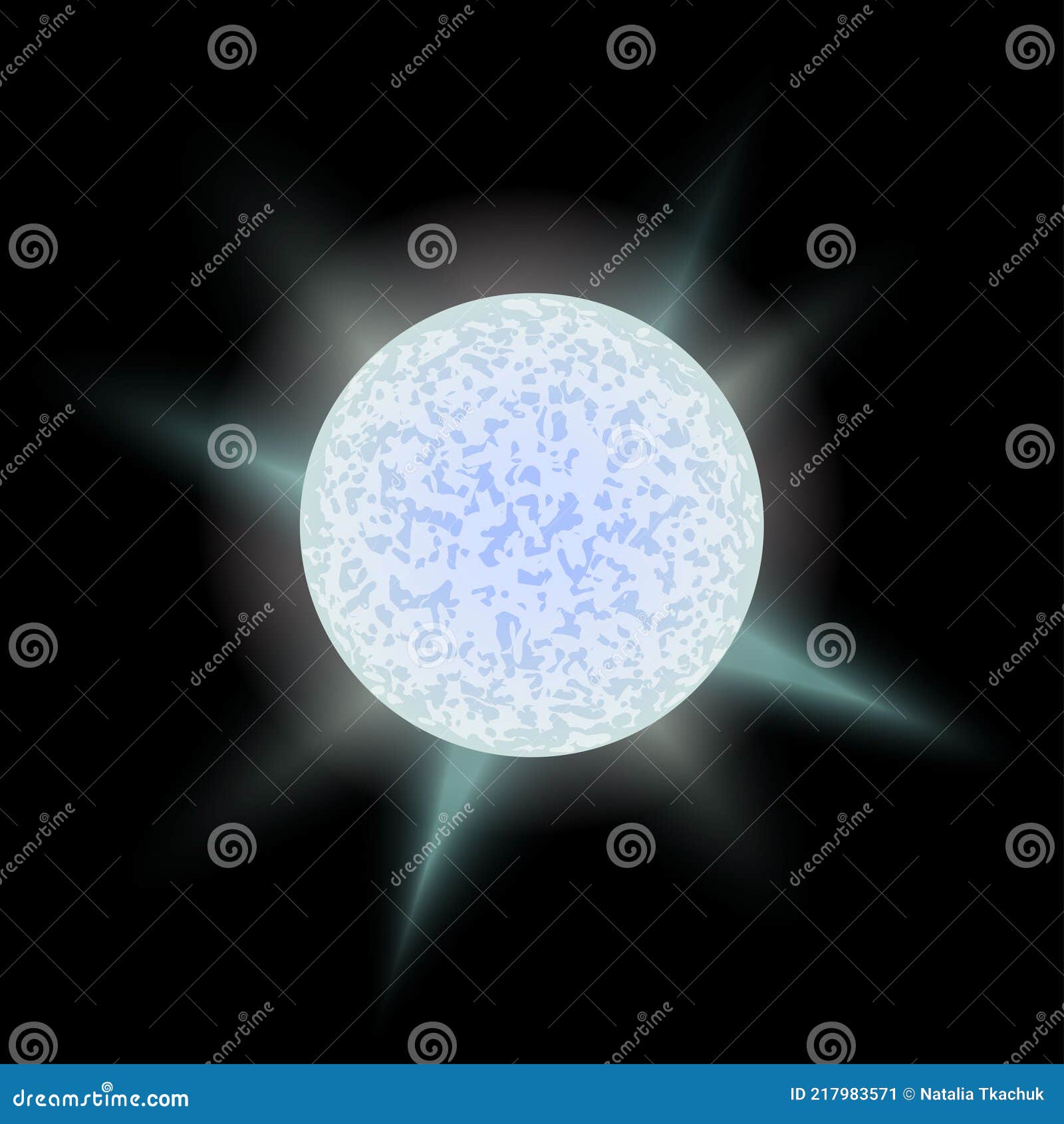 White Dwarf Core, Extinct Star Core Royalty-Free Cartoon ...