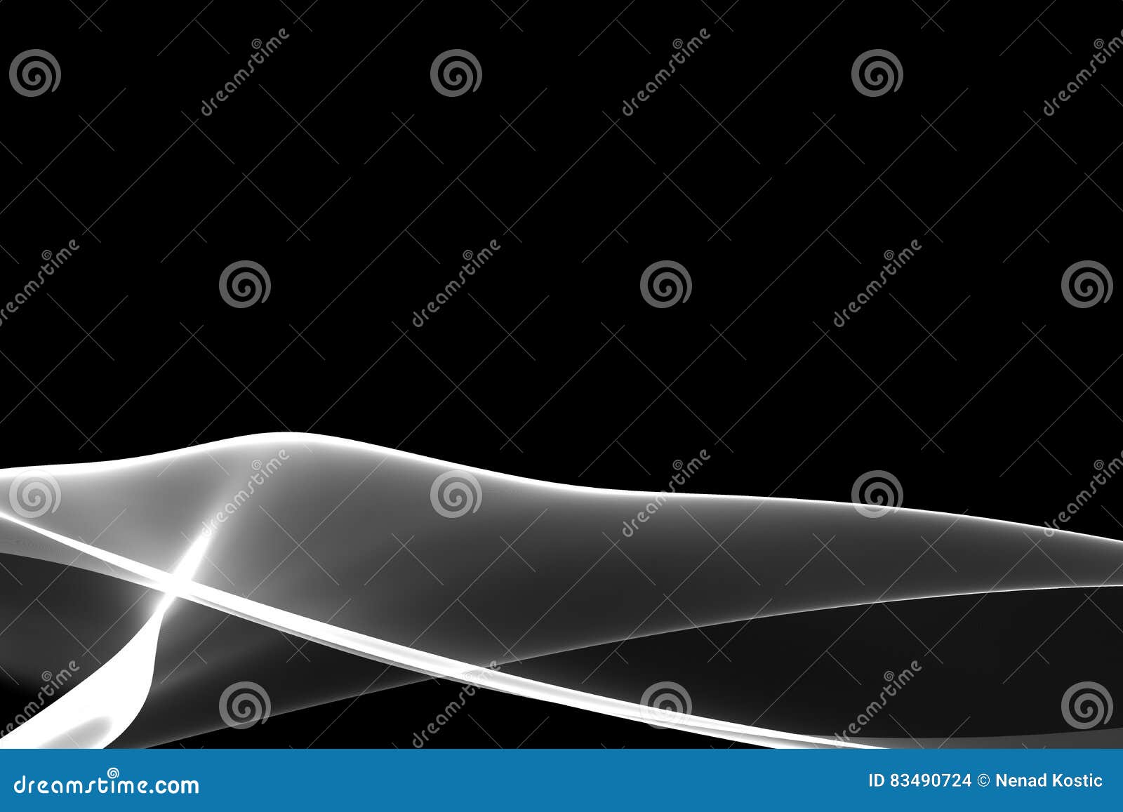 White Dynamic Abstract Strokes on Black Background Stock Illustration ...
