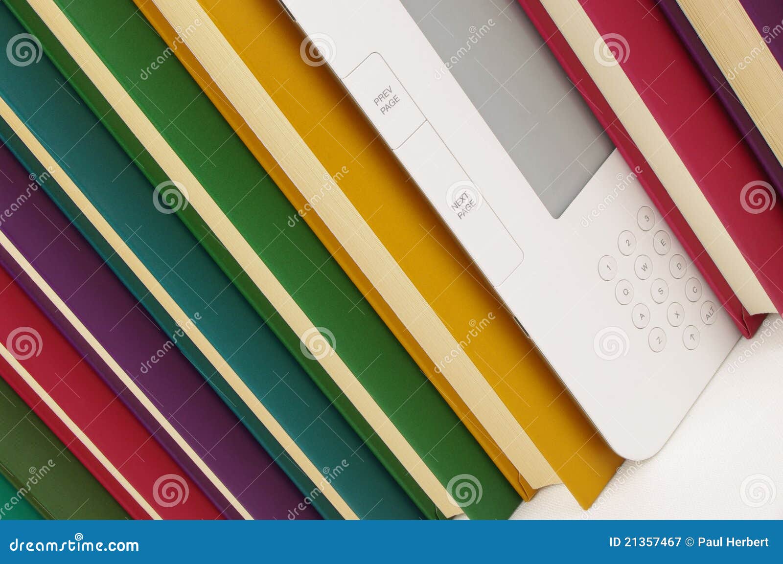 Paper Books On Wooden Bookshelves. Library Concept. Abstract Retro ...