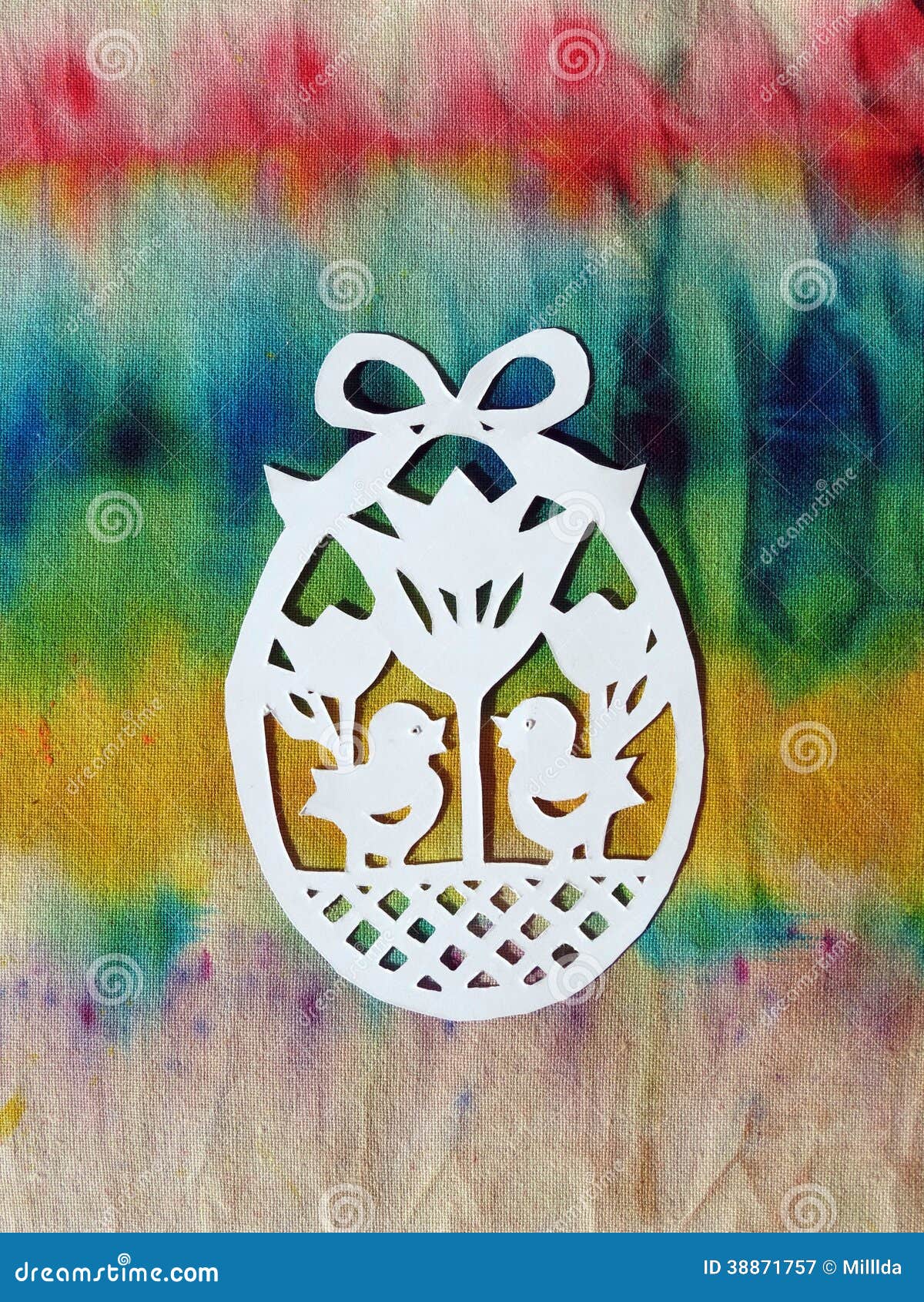 White Easter Egg. Paper Cutting Stock Image - Image of cutting, color ...