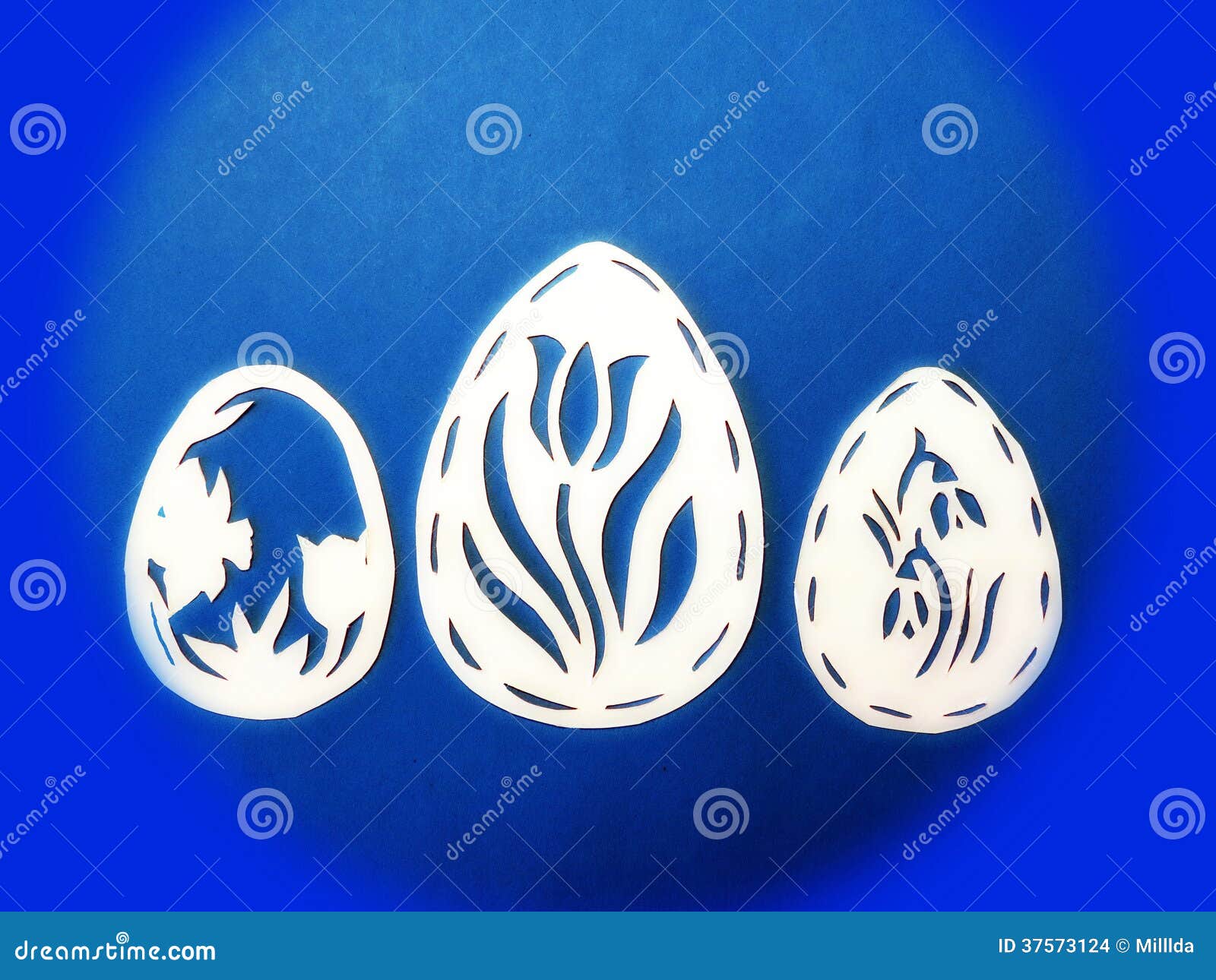 White Easter Eggs. Paper Cutting Stock Photo - Image of artistic ...