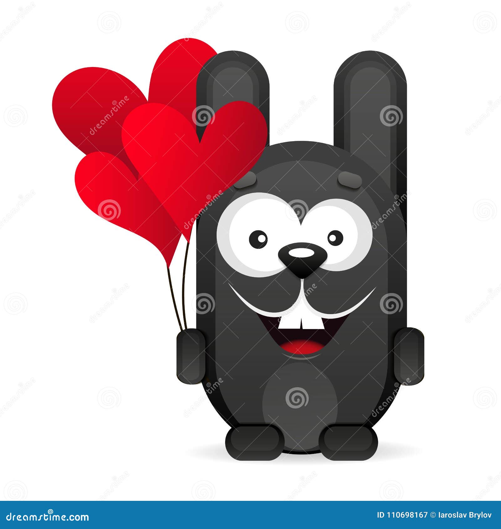 Black Rabbit. Easter Bunny. Rabbit Silhouette Stock Vector ...