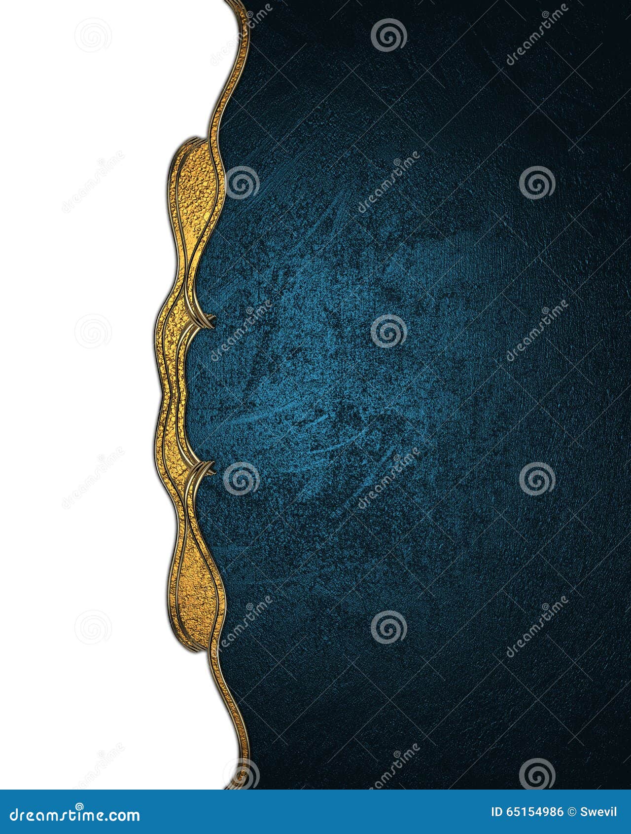 White Edge of an Antique Pattern with Blue Texture. Element for Design ...