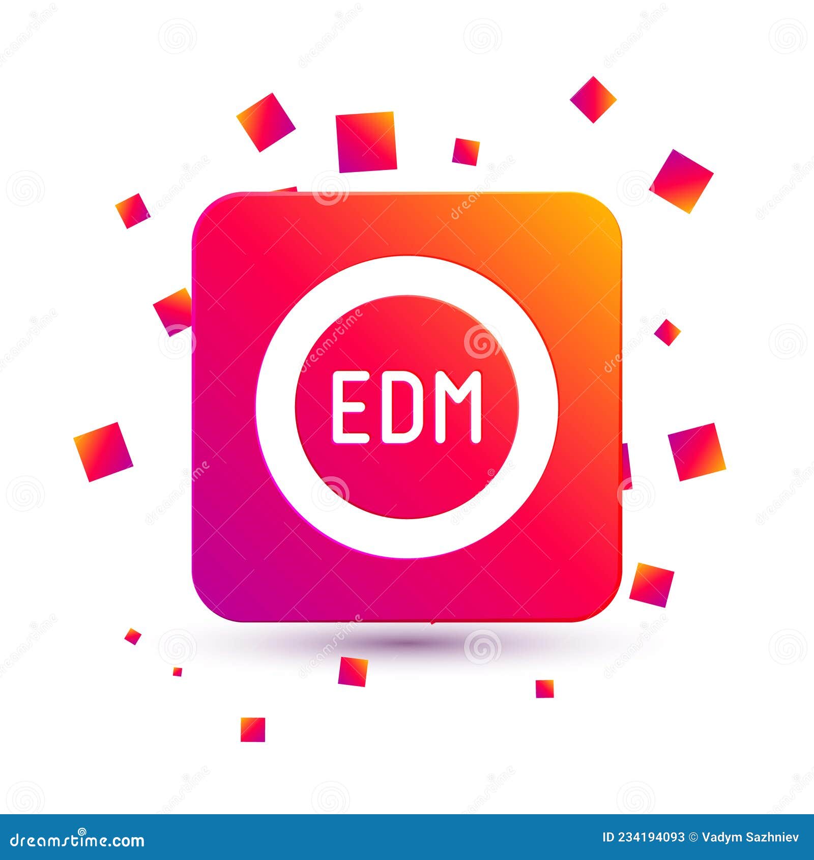 White EDM Electronic Dance Music Icon Isolated on White Background ...