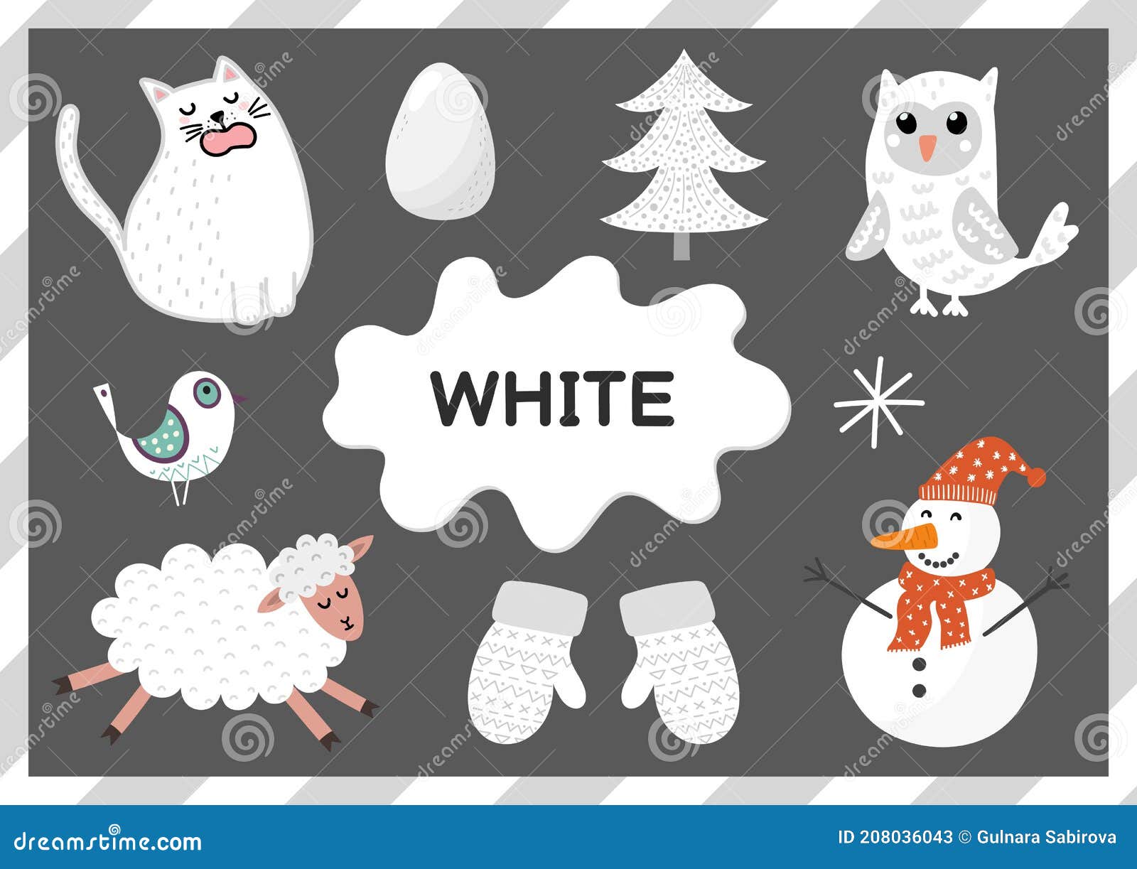 White. Educational Worksheet for Kids Stock Vector - Illustration of ...