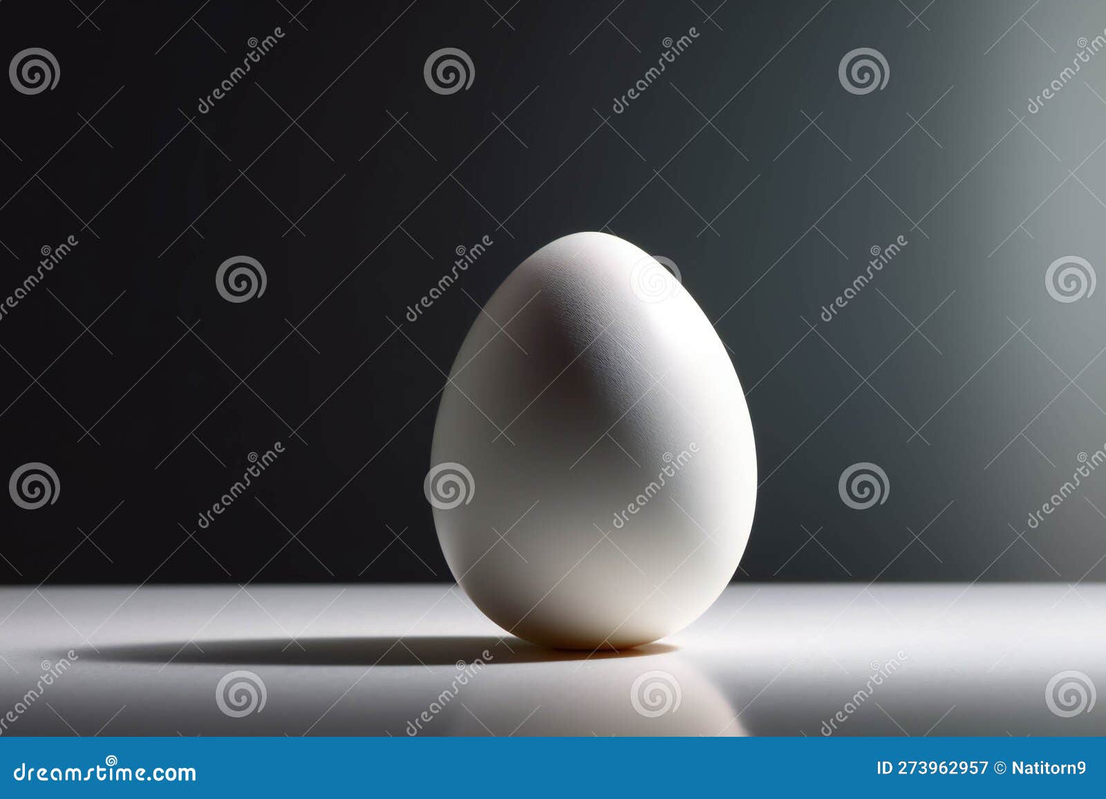 White Egg on a Pristine Background (AI Generated) Stock Illustration ...