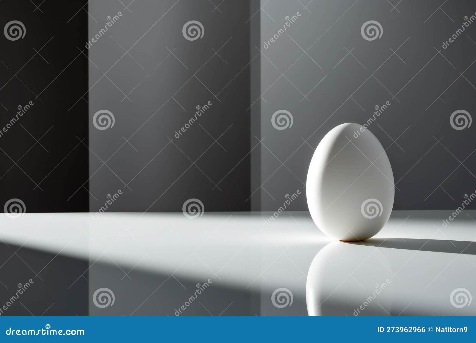 White Egg on a Pristine Background (AI Generated) Stock Illustration ...