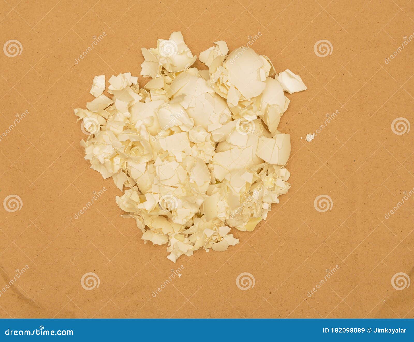 White Egg Shells Isolated on Brown Paper. Stock Image - Image of ...