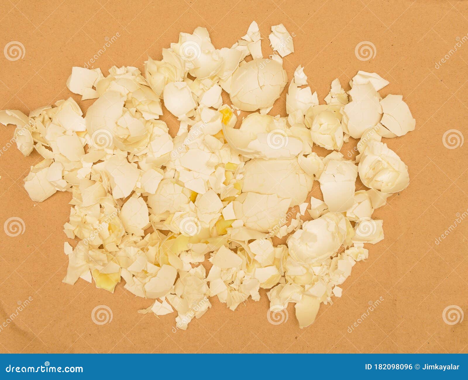 White Egg Shells Isolated on Brown Paper. Stock Photo - Image of ...