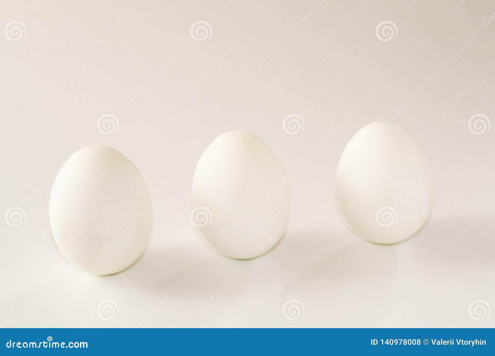 Large White Eggs on a White Background Stock Photo - Image of natural ...
