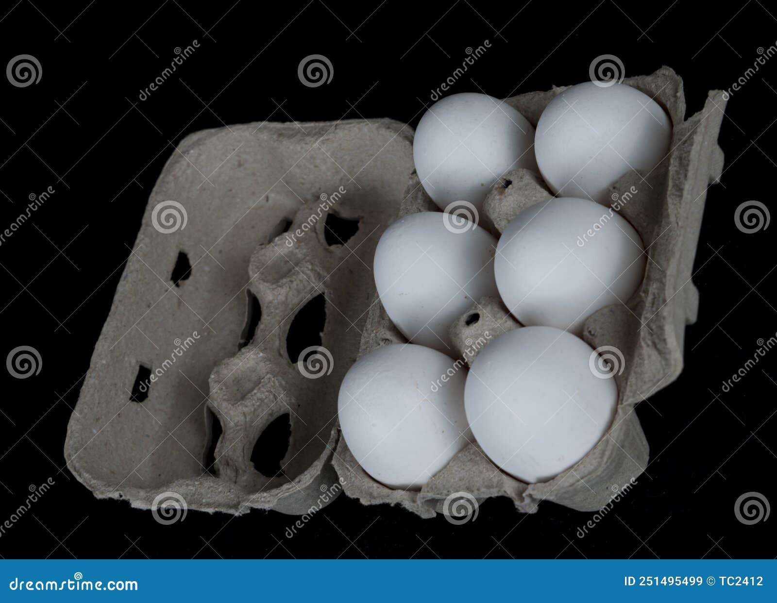 White eggs in the box stock image. Image of closeup - 251495499