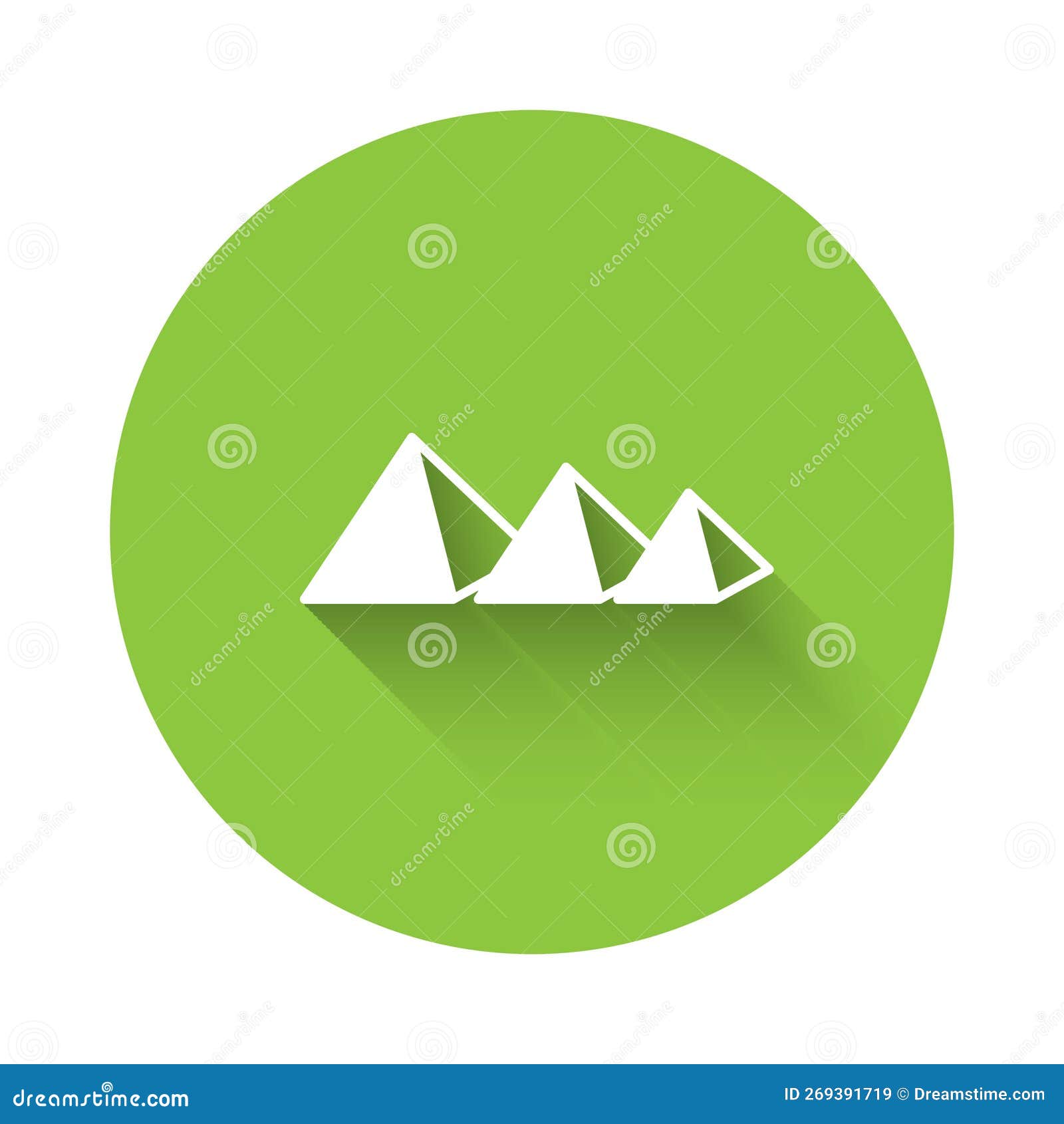 White Egypt Pyramids Icon Isolated On Grey Background. Symbol Of ...