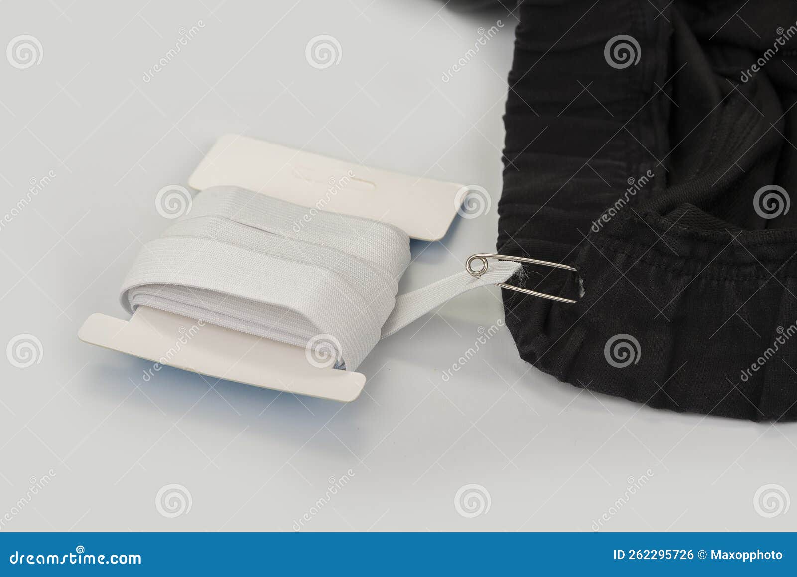 White Elastic Rubber Waistband on a White Stock Photo - Image of band ...