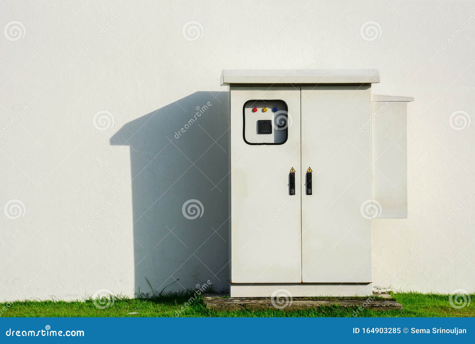 White Electric Distribution Box. Stock Image - Image of voltage ...