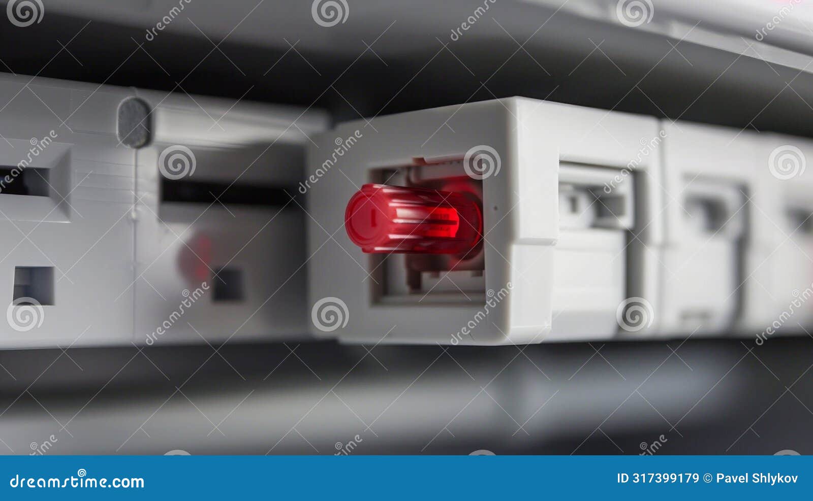 White Electric Fuse Box on a Wall Stock Image - Image of closeup, cable ...