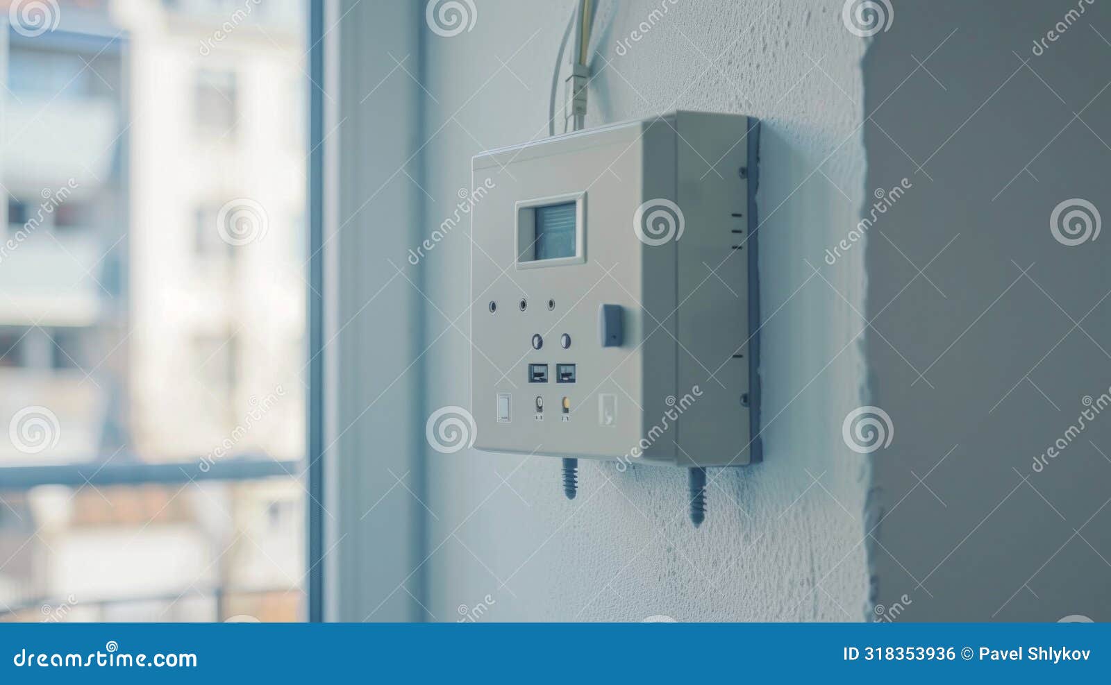 White Electric Fusebox on a Wall Stock Photo - Image of voltage, power ...