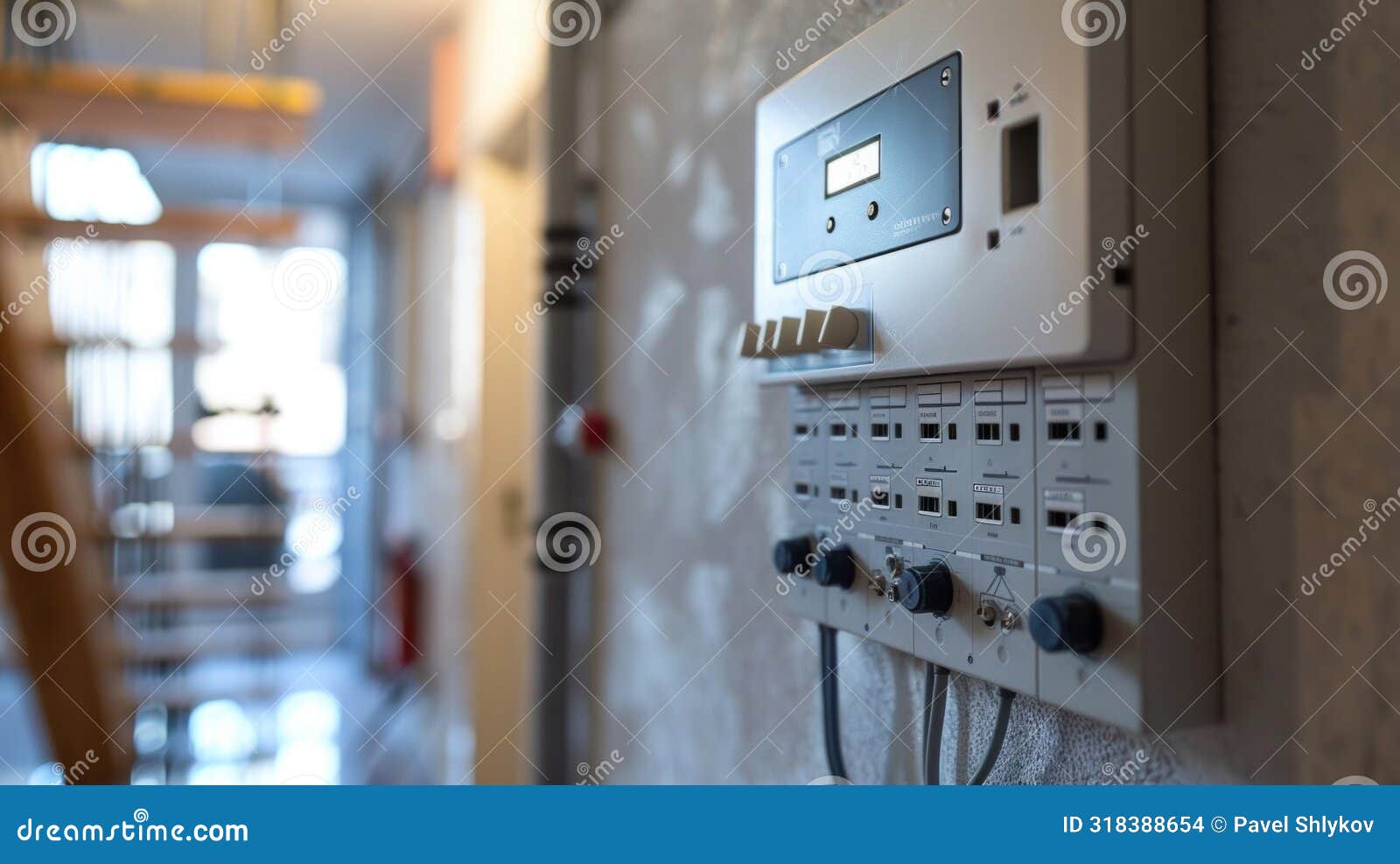 White Electric Fusebox on a Wall Stock Photo - Image of equipment ...