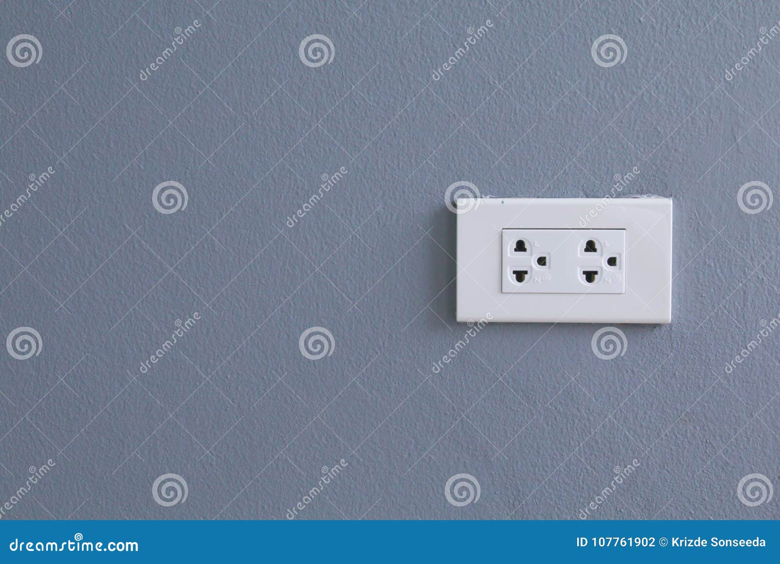 White Electric Plugs on Blue Wall Background,White Outlet Interior ...