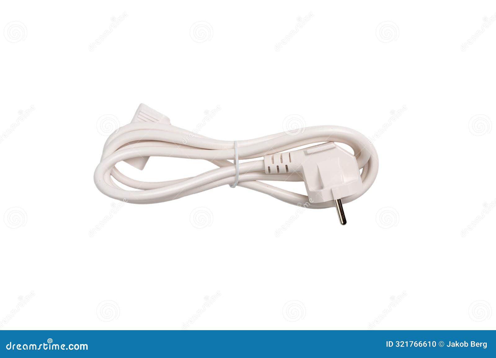 A White Electrical Cord with a White Plug on the End Stock Photo ...