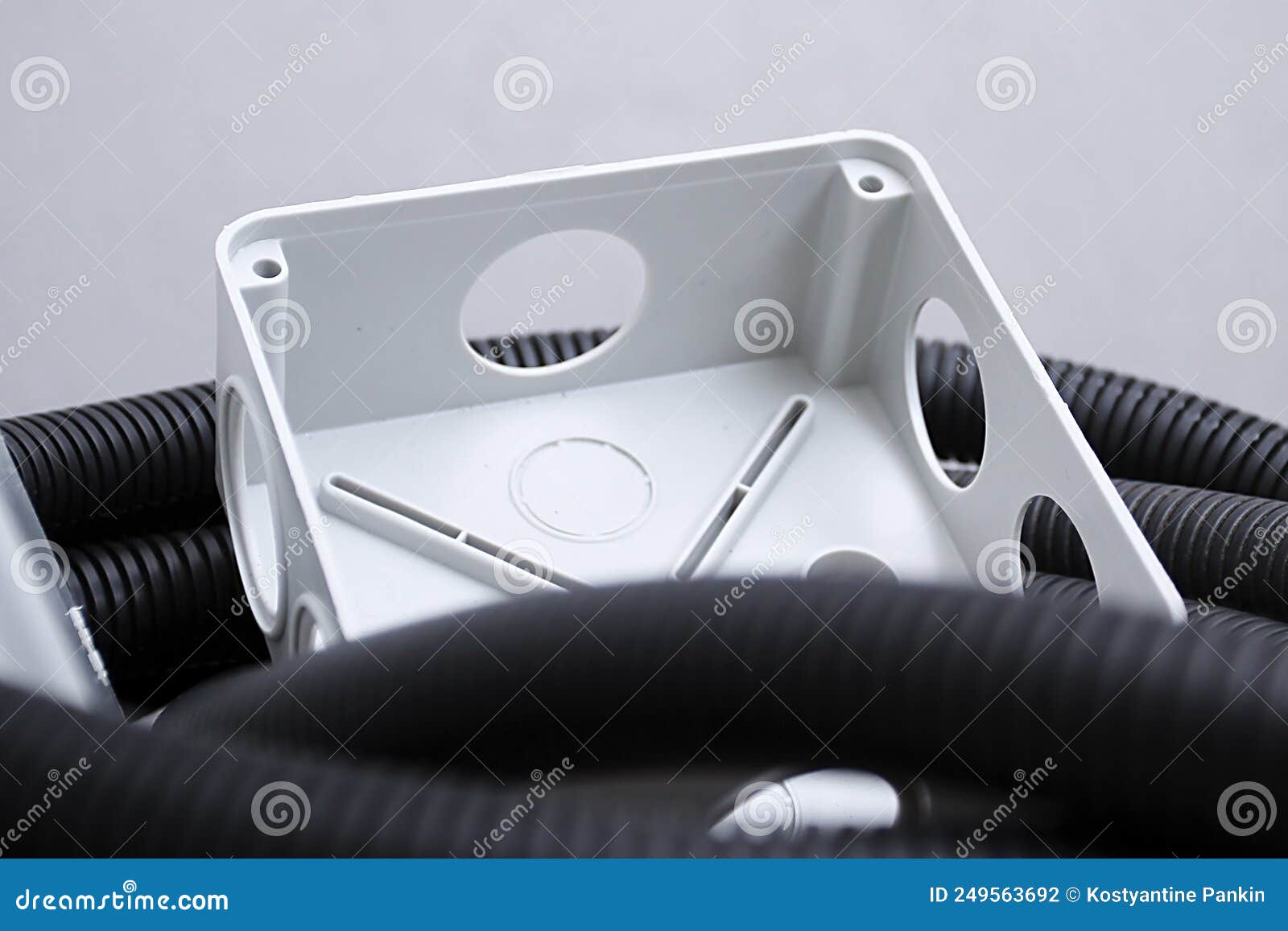 White Electrical Junction Box Stock Photo - Image of isolated ...