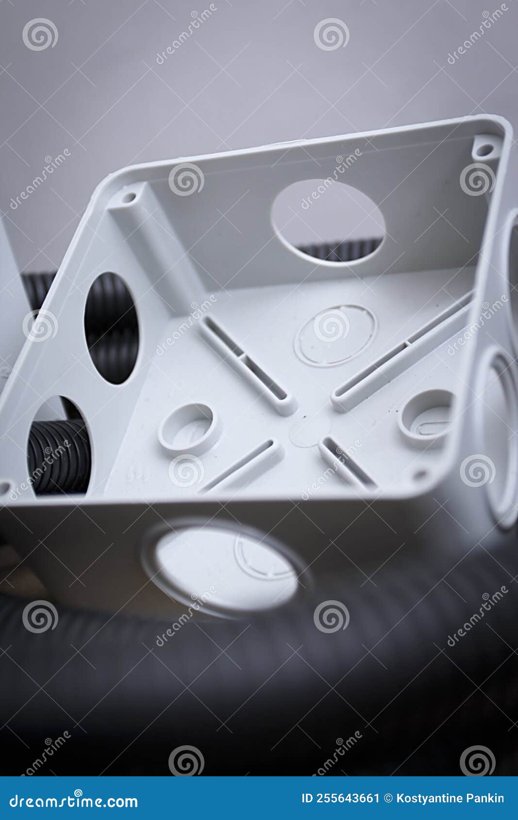 White Electrical Junction Box Stock Image - Image of isolated, junction ...