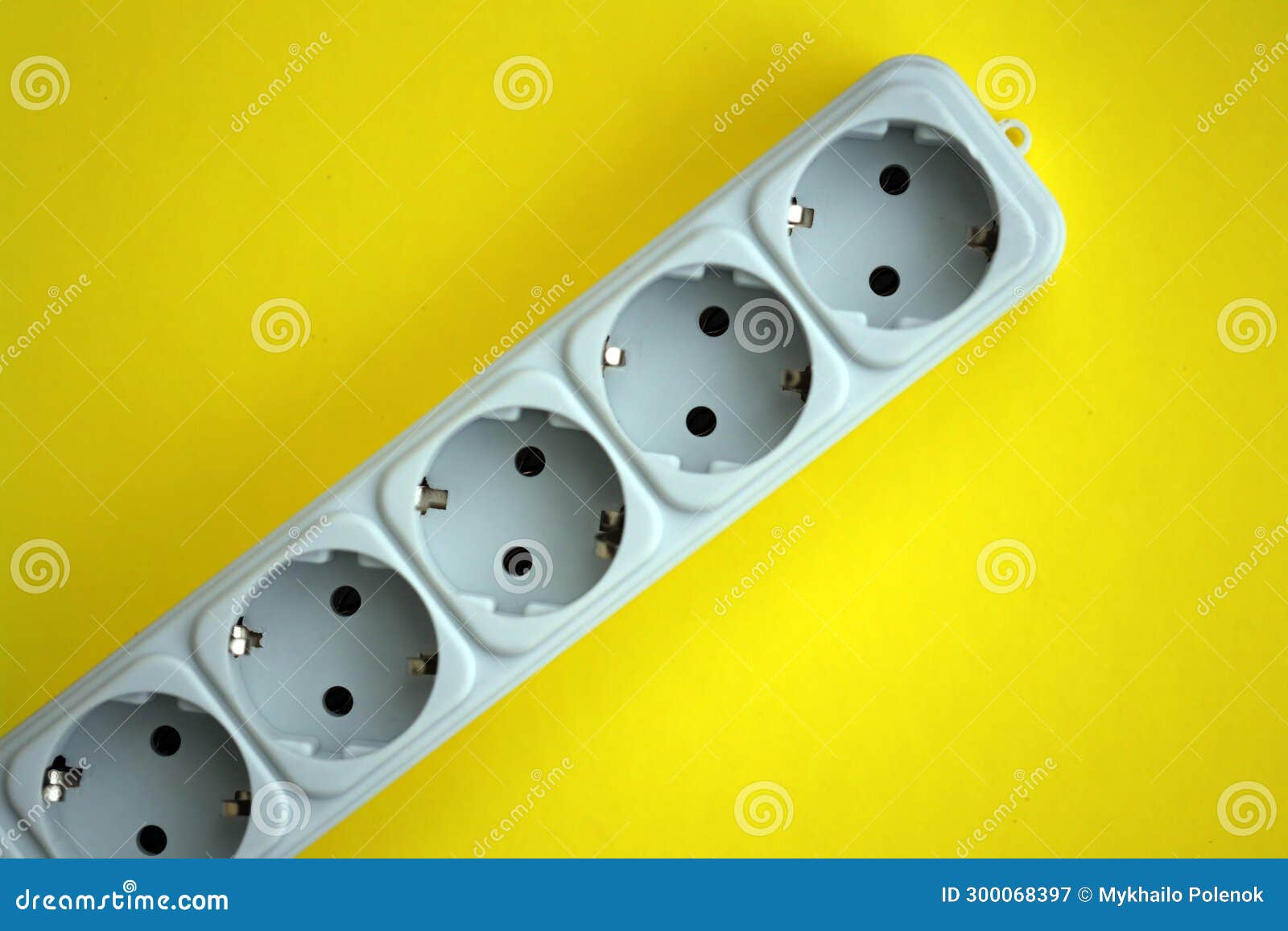 White Electrical Multi Plug Extender with European Socket on Bright ...