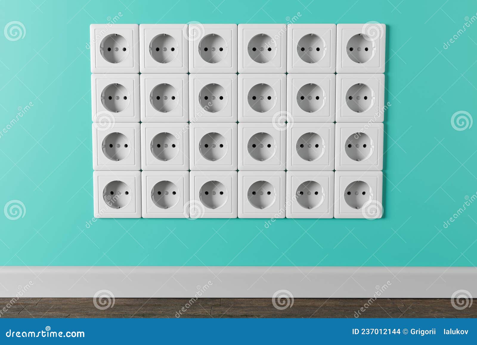 An Electrical Socket in the Wall in the Apartment of the House. Stock ...