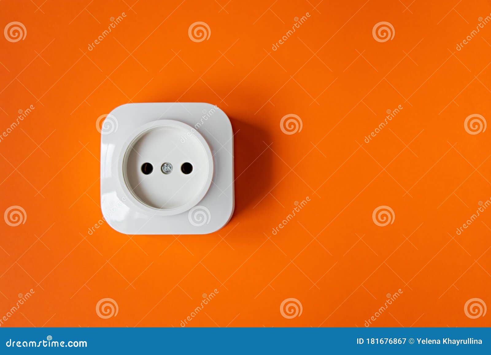 Socket Orange Boxes With Wires In A Wall. Cabling Installation Of ...
