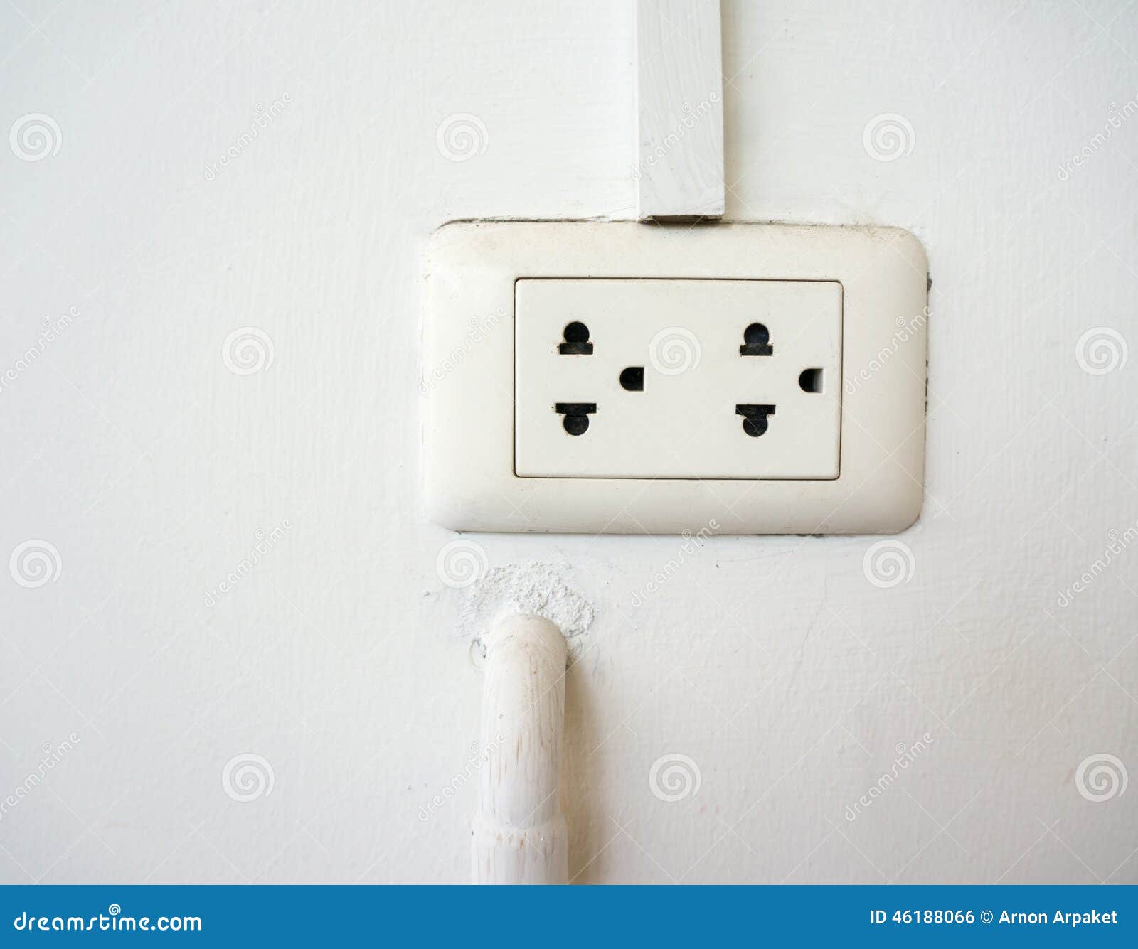 White electrical socket stock photo. Image of electric - 46188066