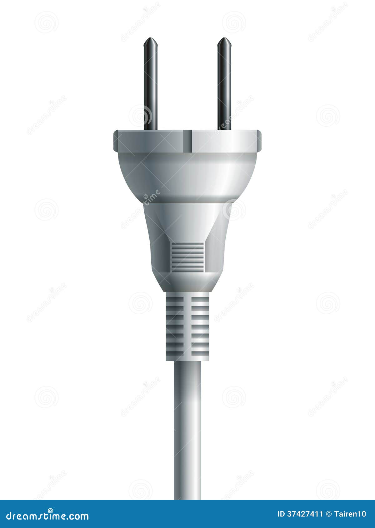 White electricity plug stock vector. Illustration of component - 37427411