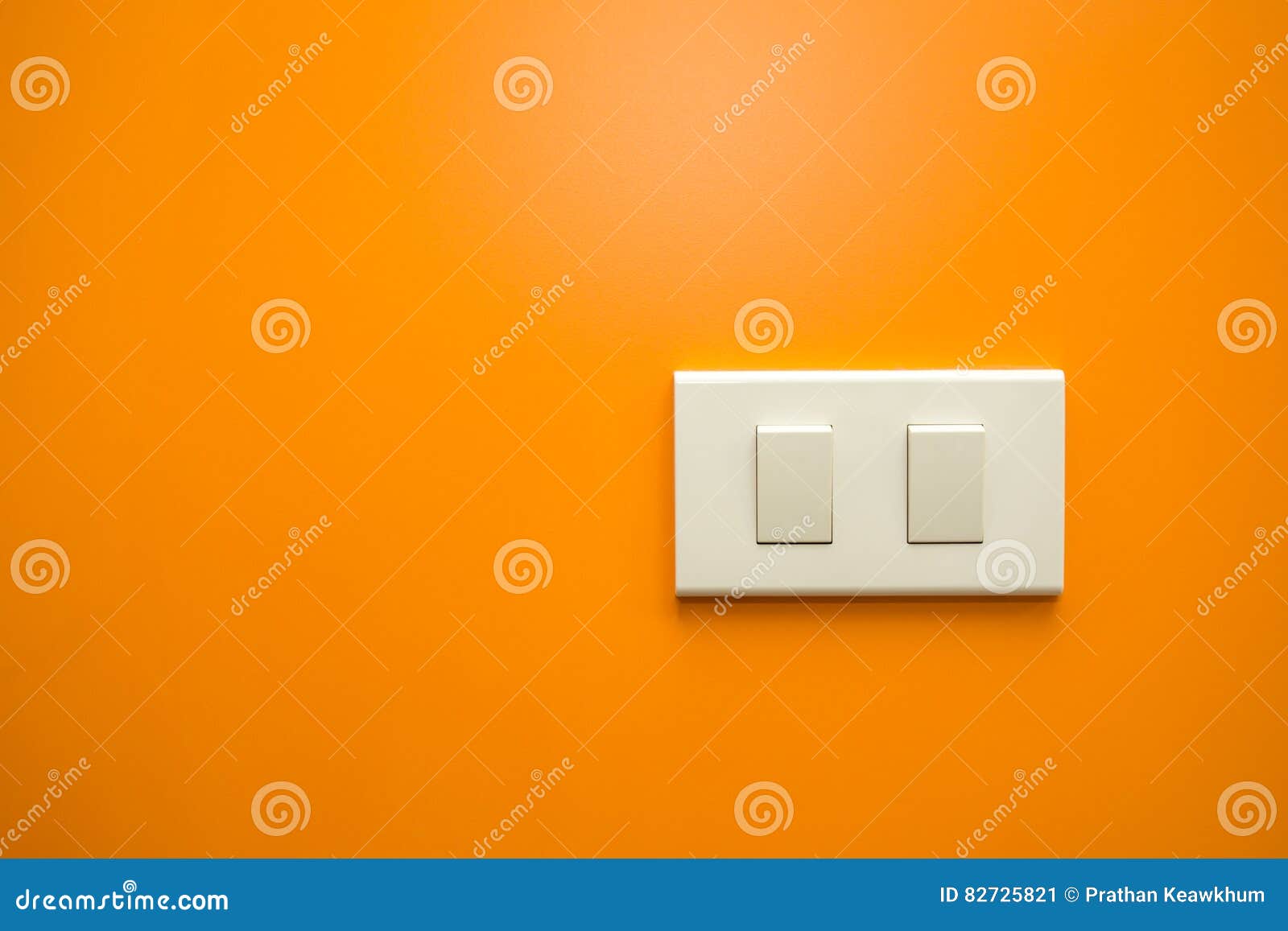 White Electricity Switch on Orange Wall Background Stock Image - Image ...
