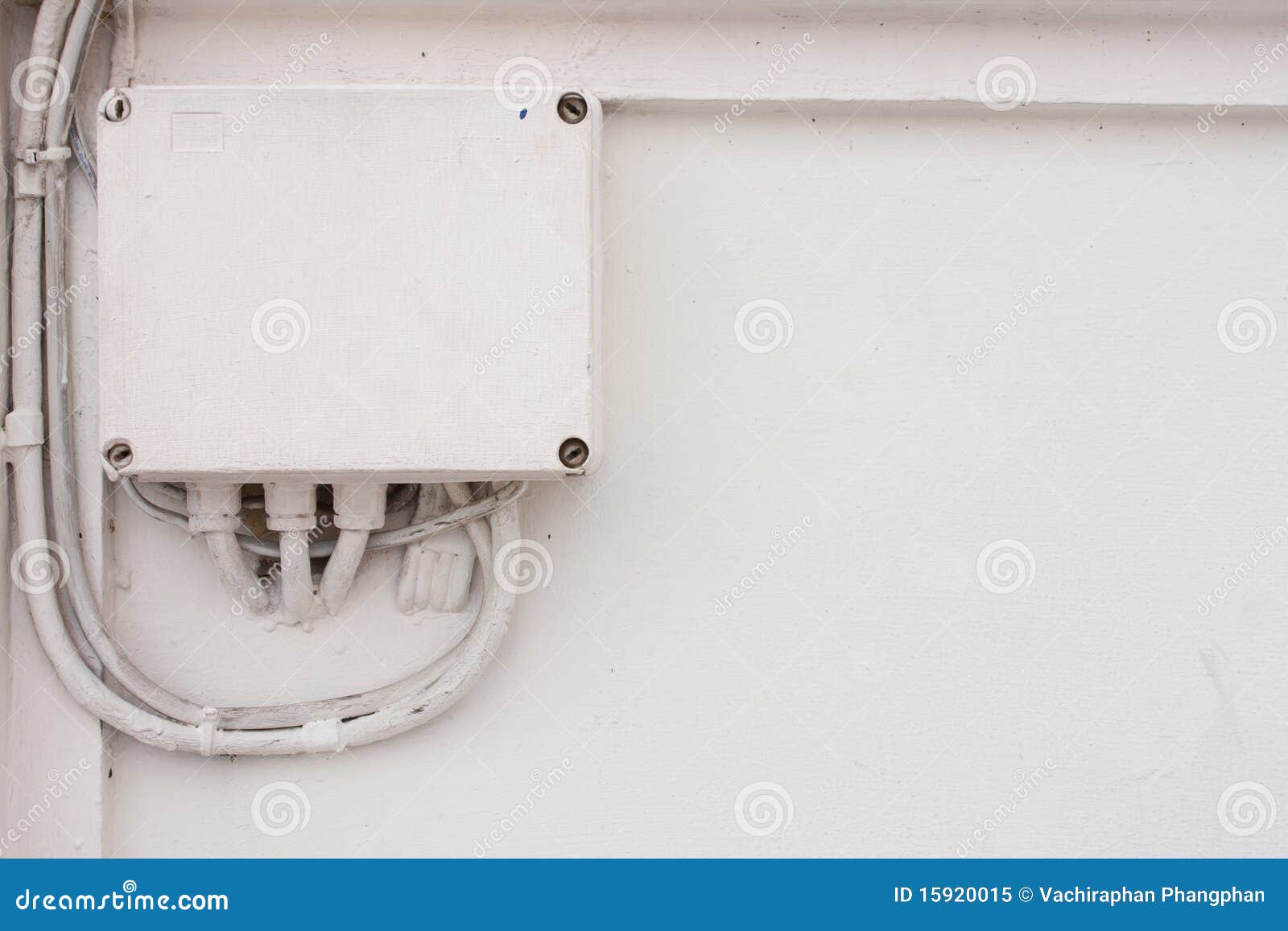 White electronic box stock image. Image of power, closeup - 15920015