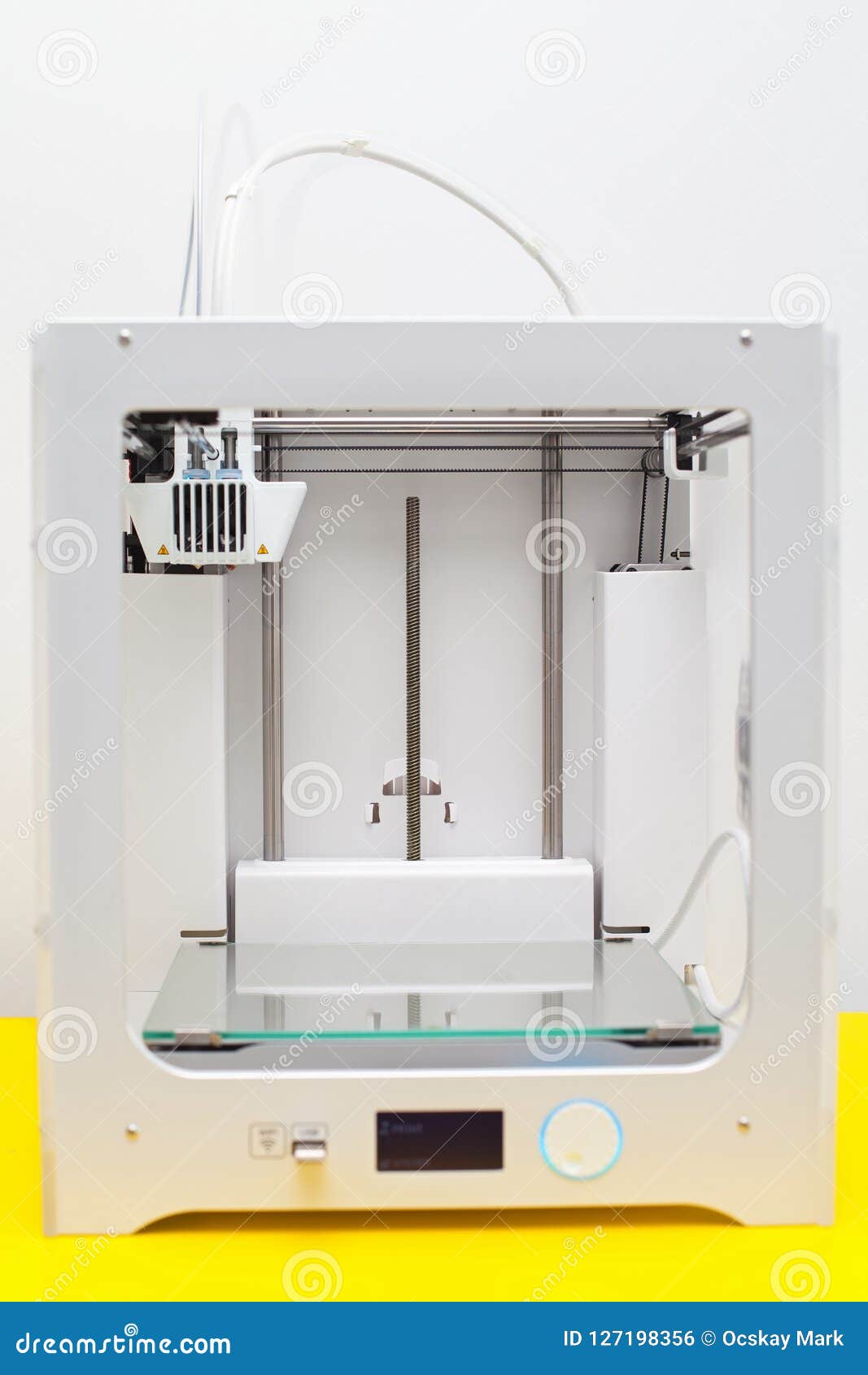 White Three-dimensional Printer Stock Photo - Image of model, making ...