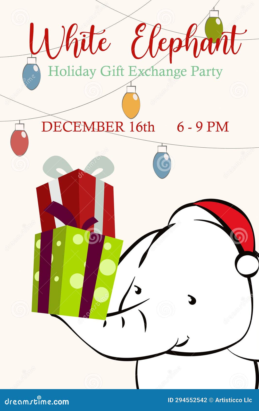 White Elephant Gift Exchange Invitation