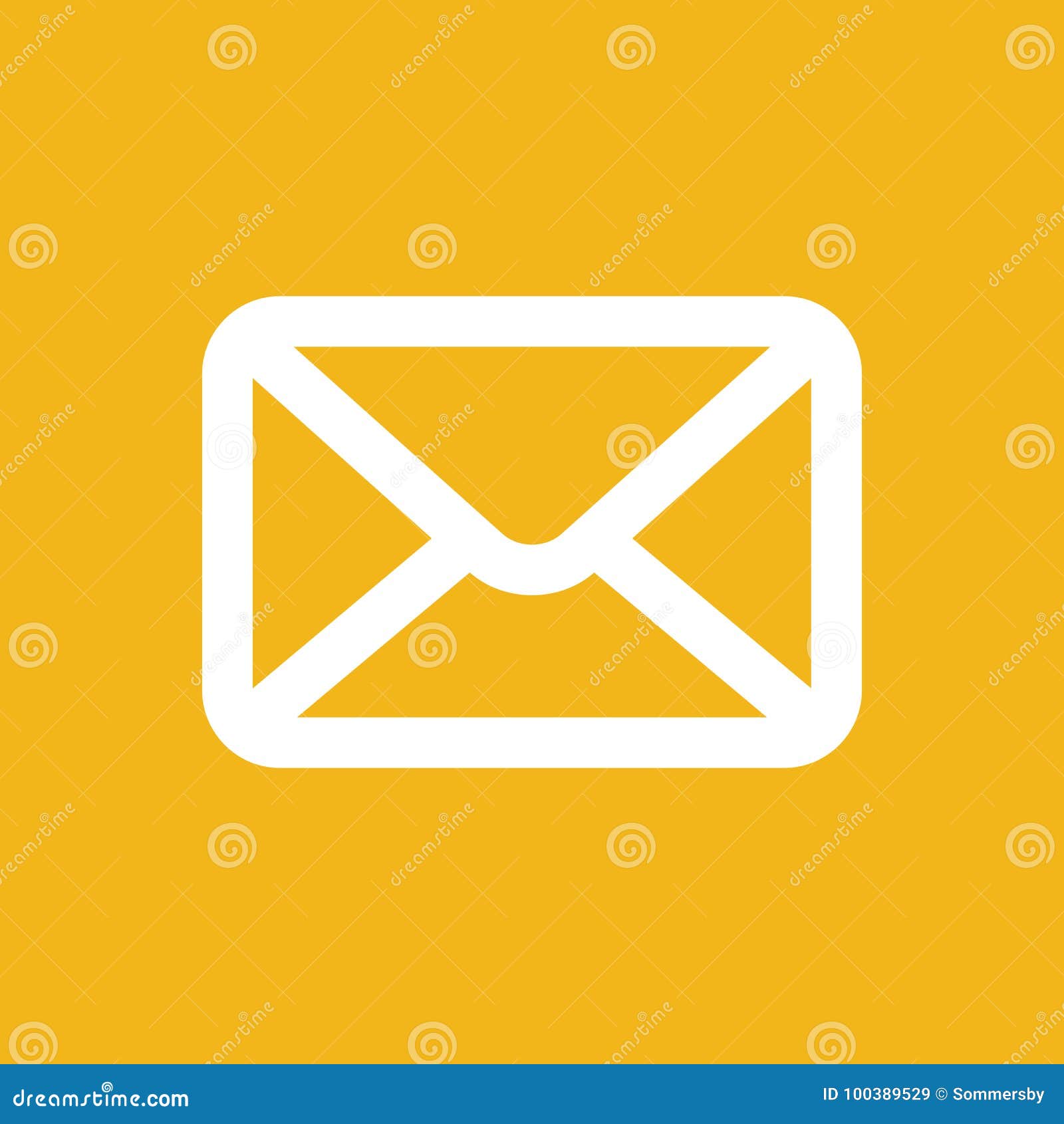 White email button icon stock vector. Illustration of digital - 100389529