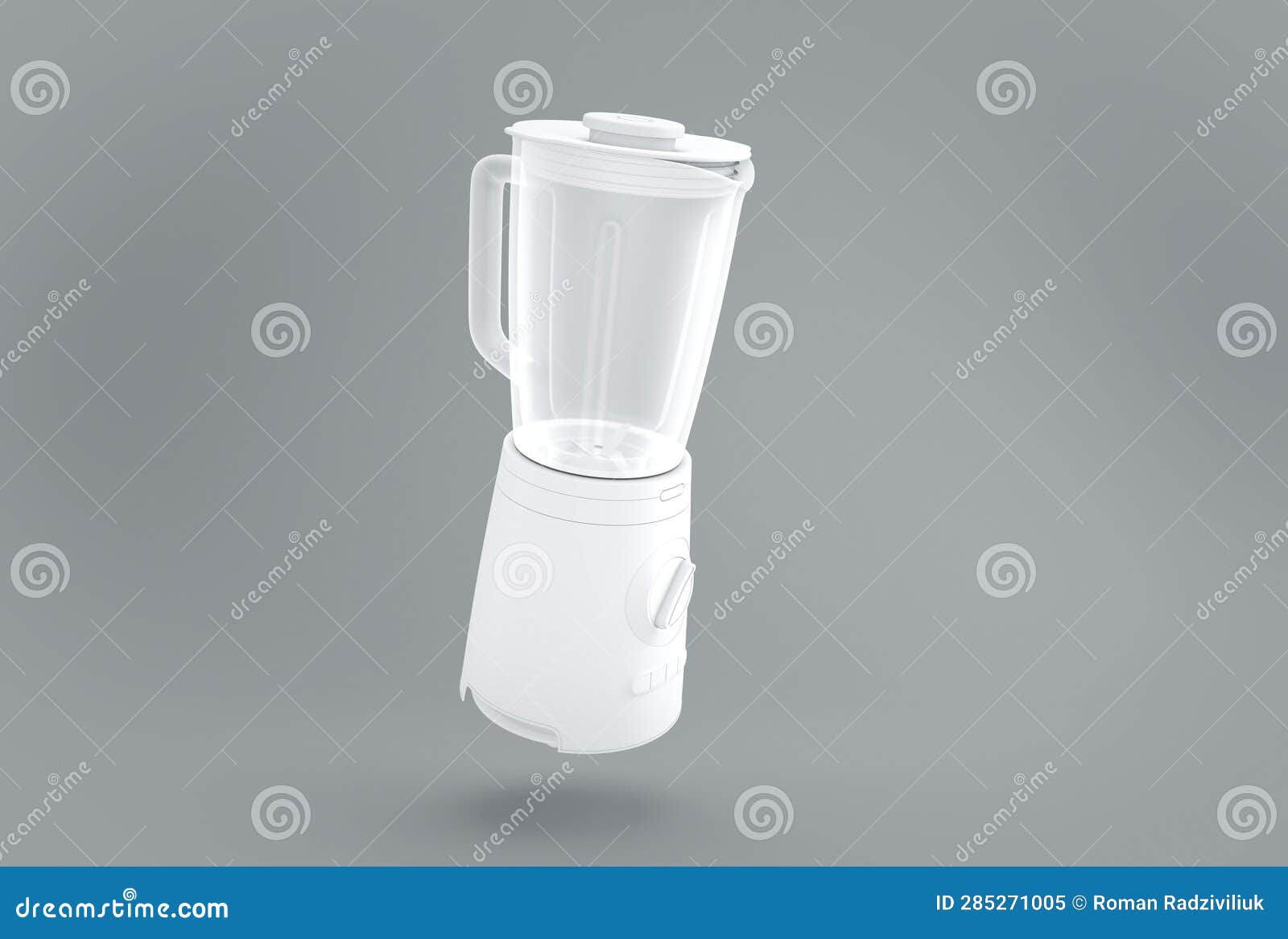 White Empty Blender on a Gray Studio Background. Minimal Concept Stock ...