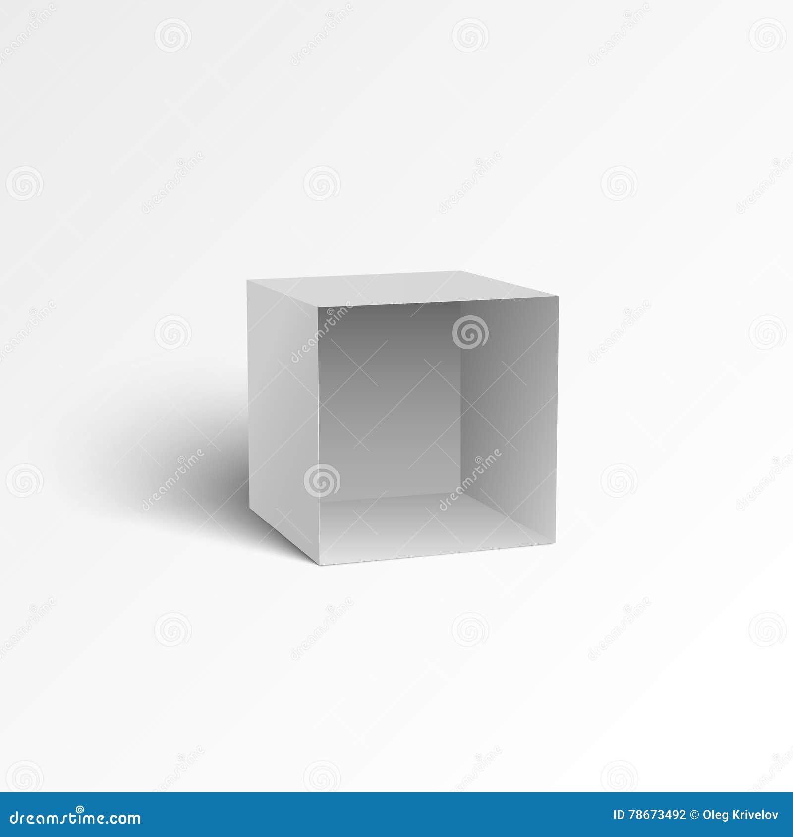 White empty box stock vector. Illustration of application - 78673492