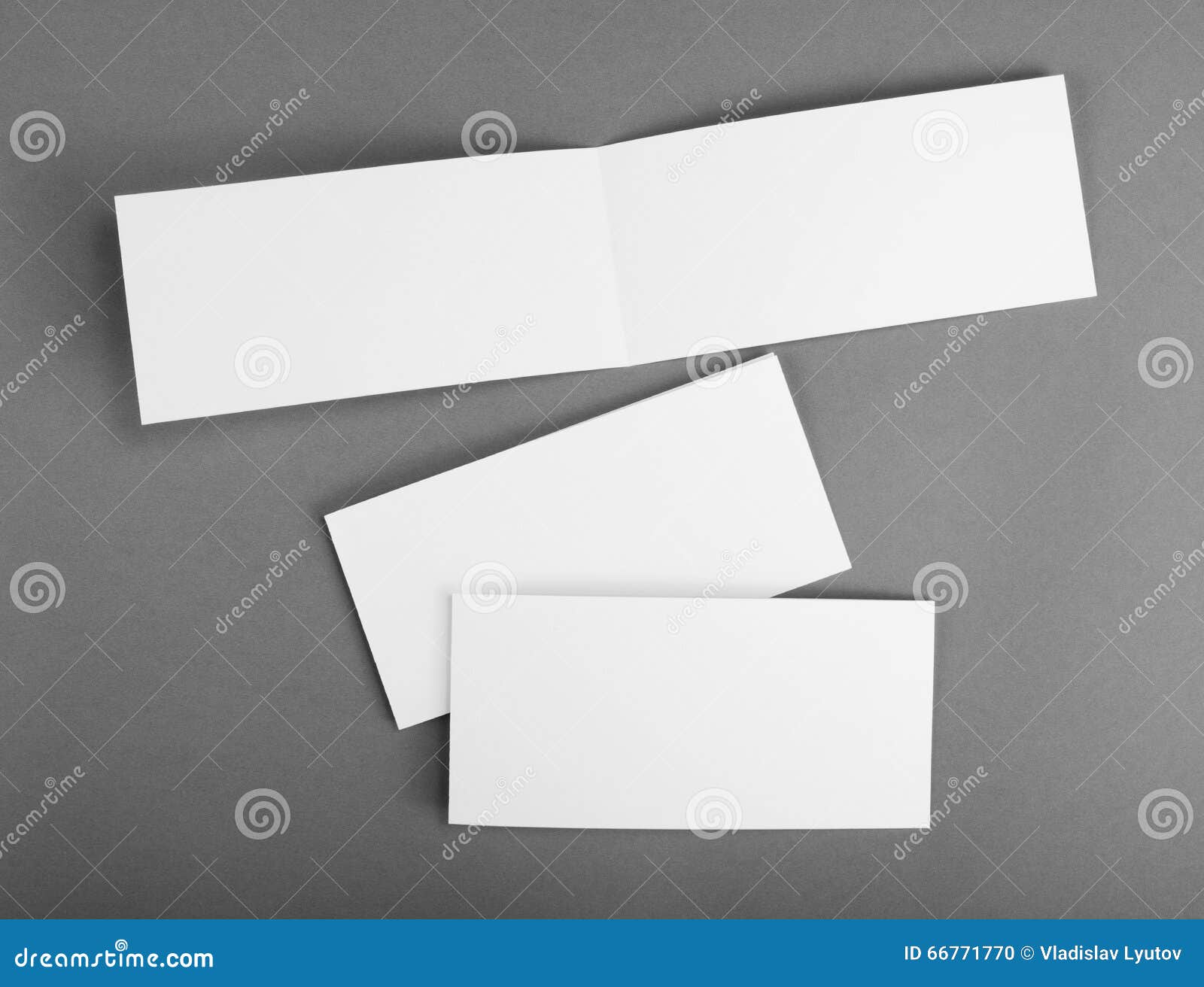 White Empty Card on Grey To Replace Your Design. Stock Photo - Image of ...