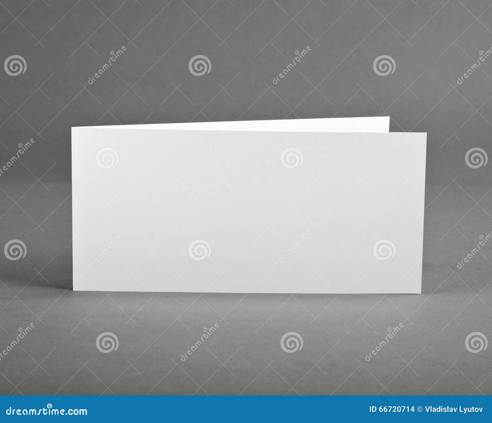 White Empty Closed Card on Grey To Replace Your Design. Stock Photo ...