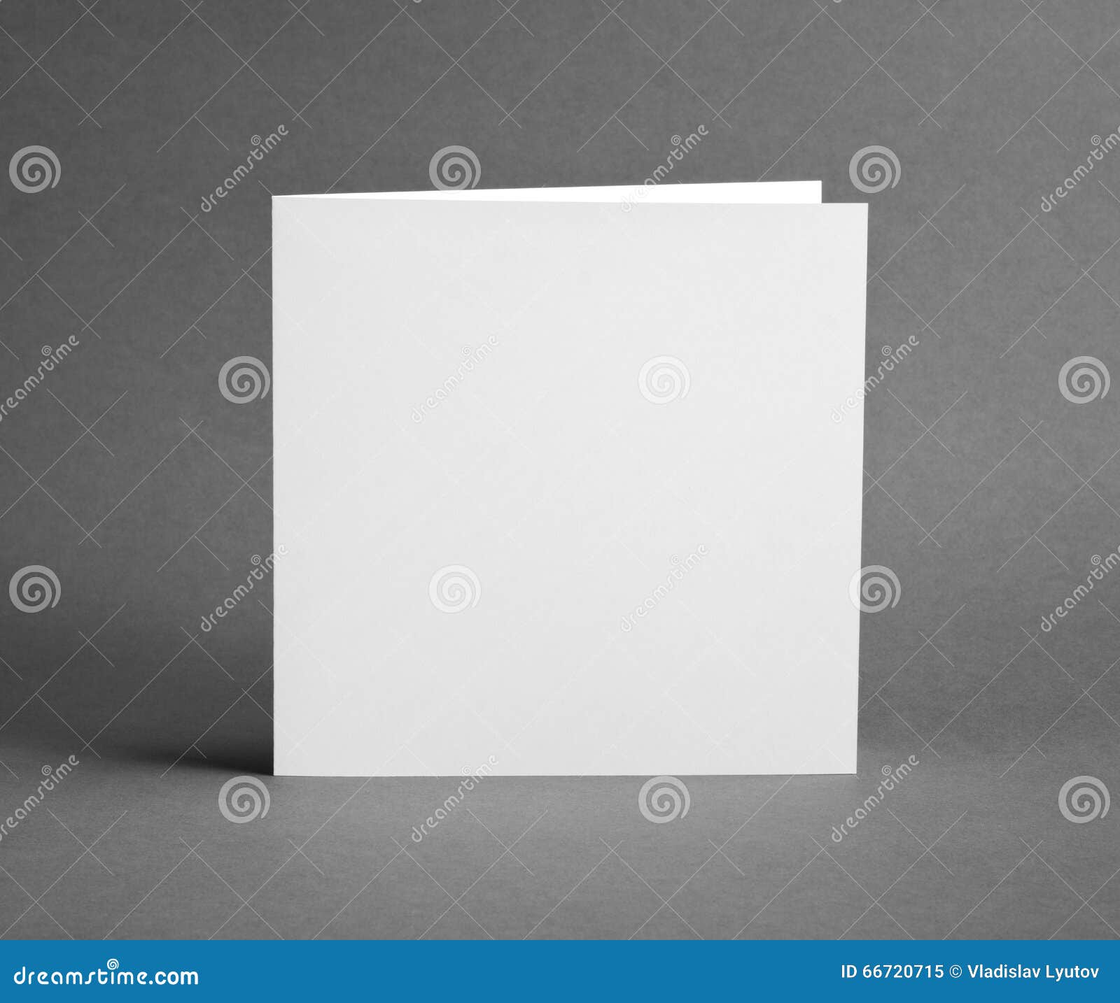 White Empty Closed Card on Grey To Replace Your Design. Stock Image ...