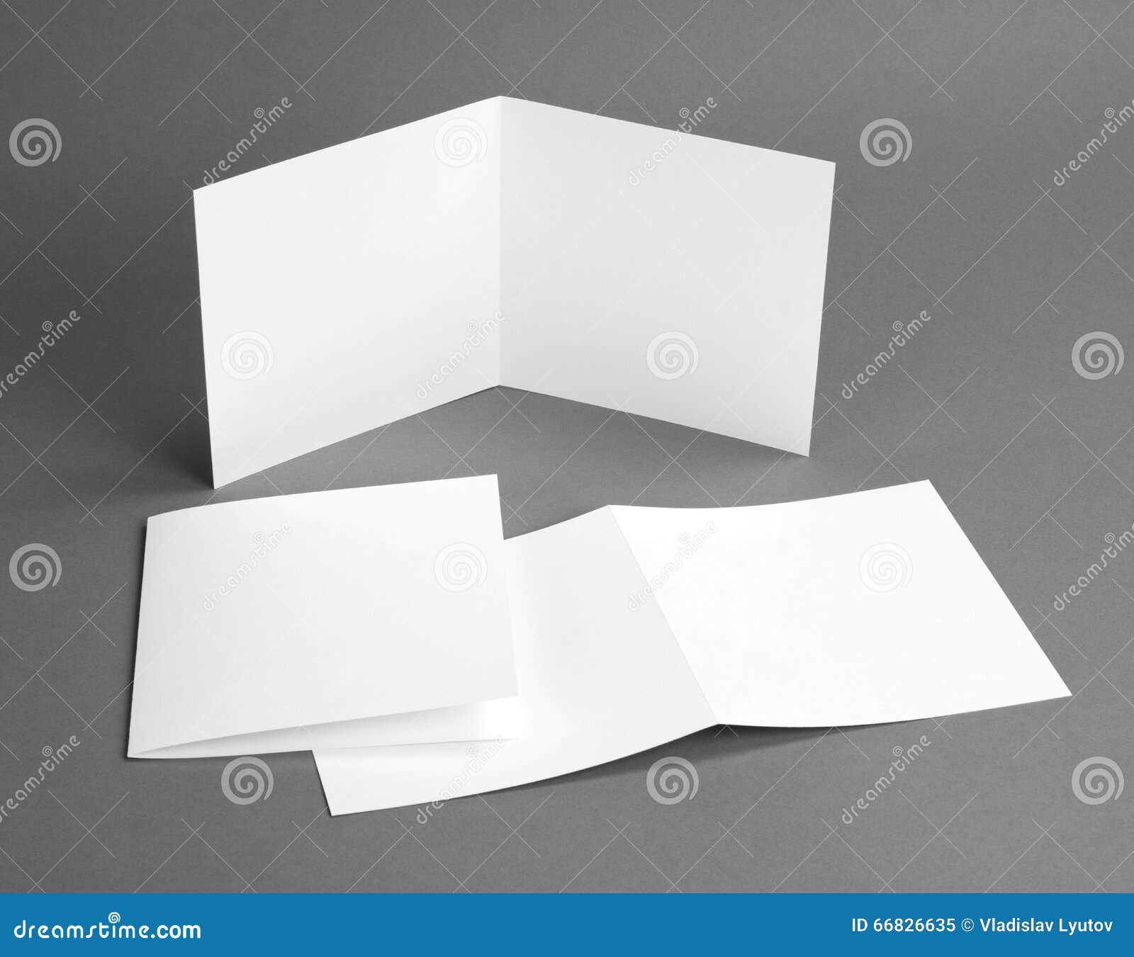 White Empty Closed Card on Grey To Replace Your Design. Stock Image ...