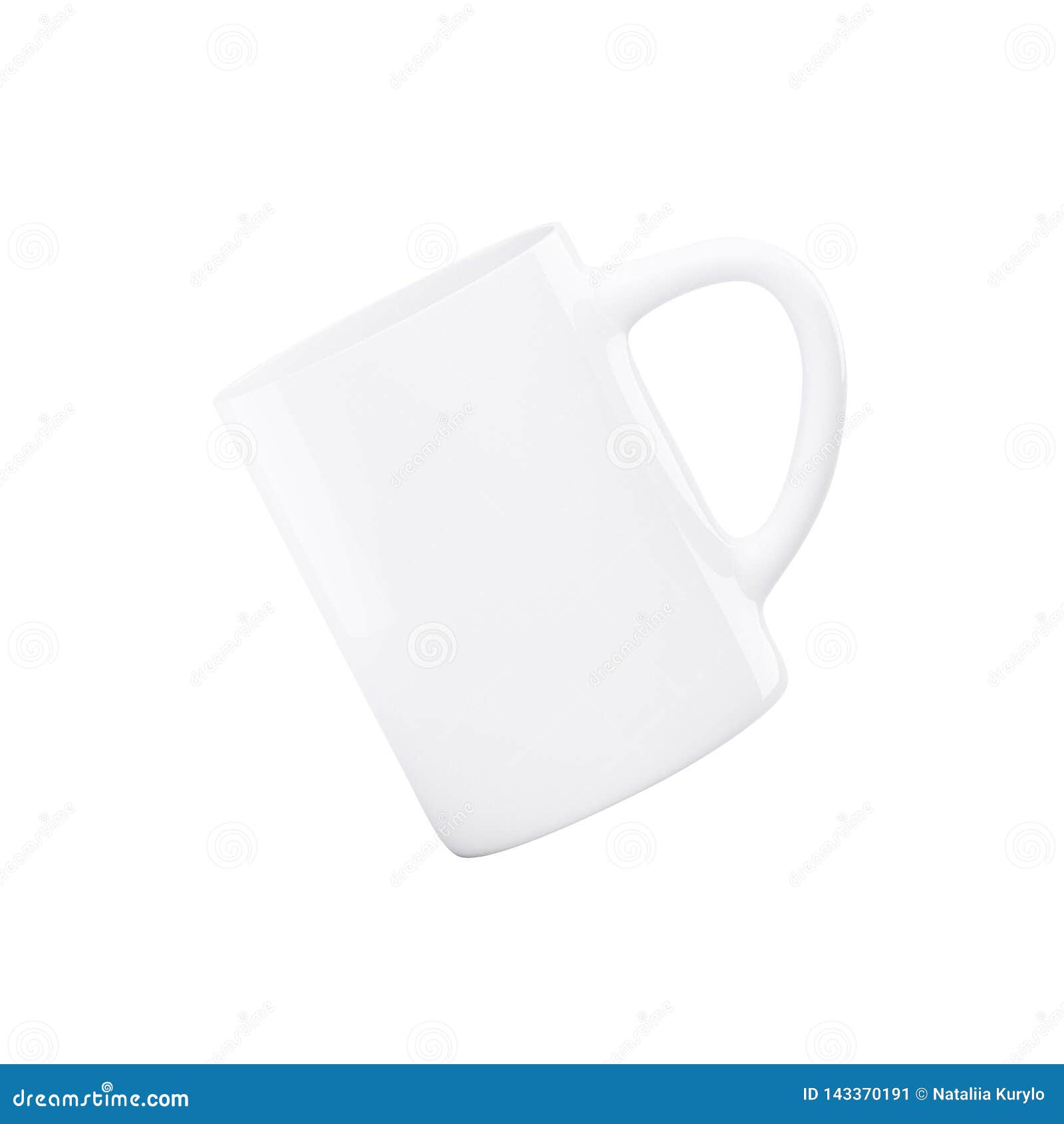 White Empty Coffee Mug Template Isolated on White Background. 3d ...