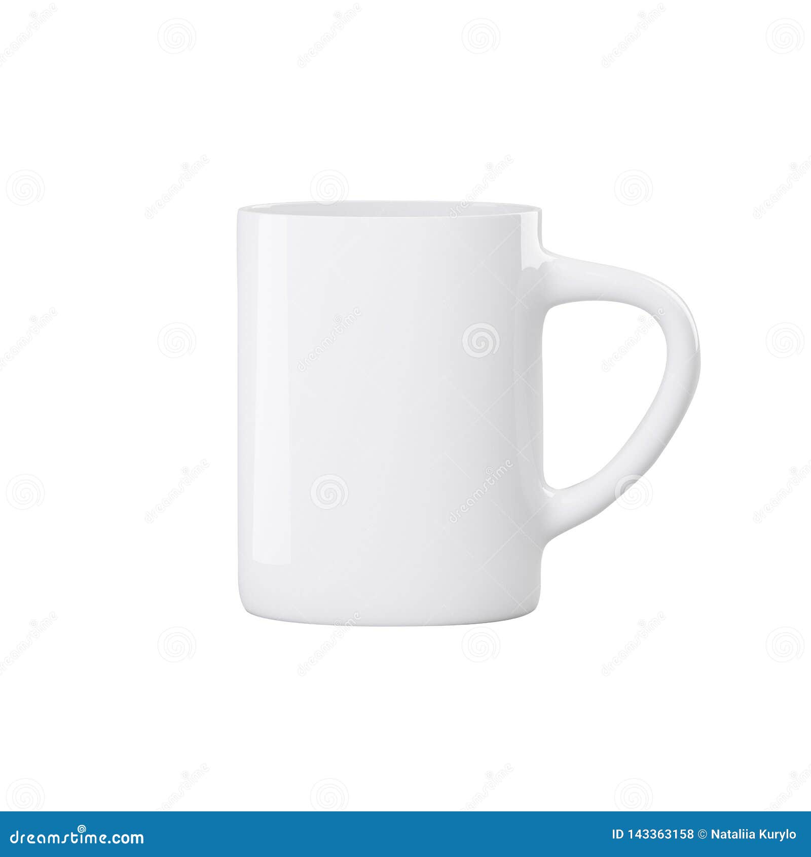White Empty Coffee Mug Template Solated on White Background. 3d ...