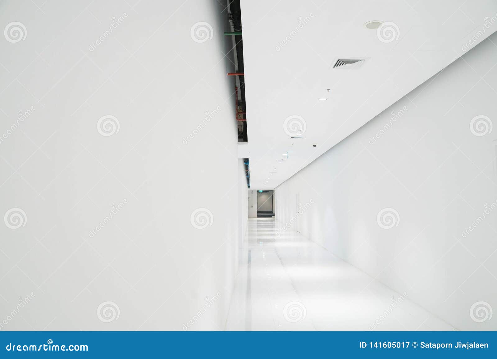 White Empty Corridor Interiorcontemporary Open Space Stock Image ...