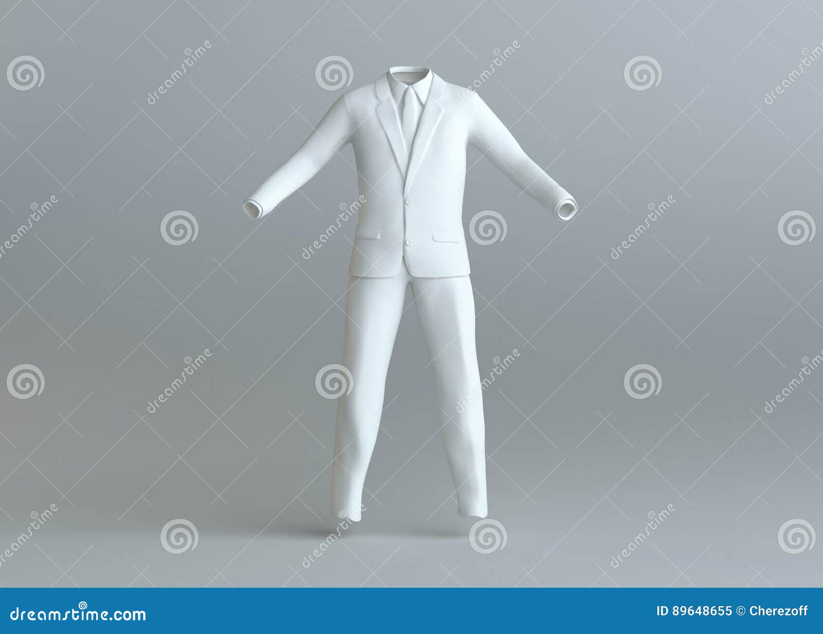 White Empty Elegance Suit without People Stock Illustration ...
