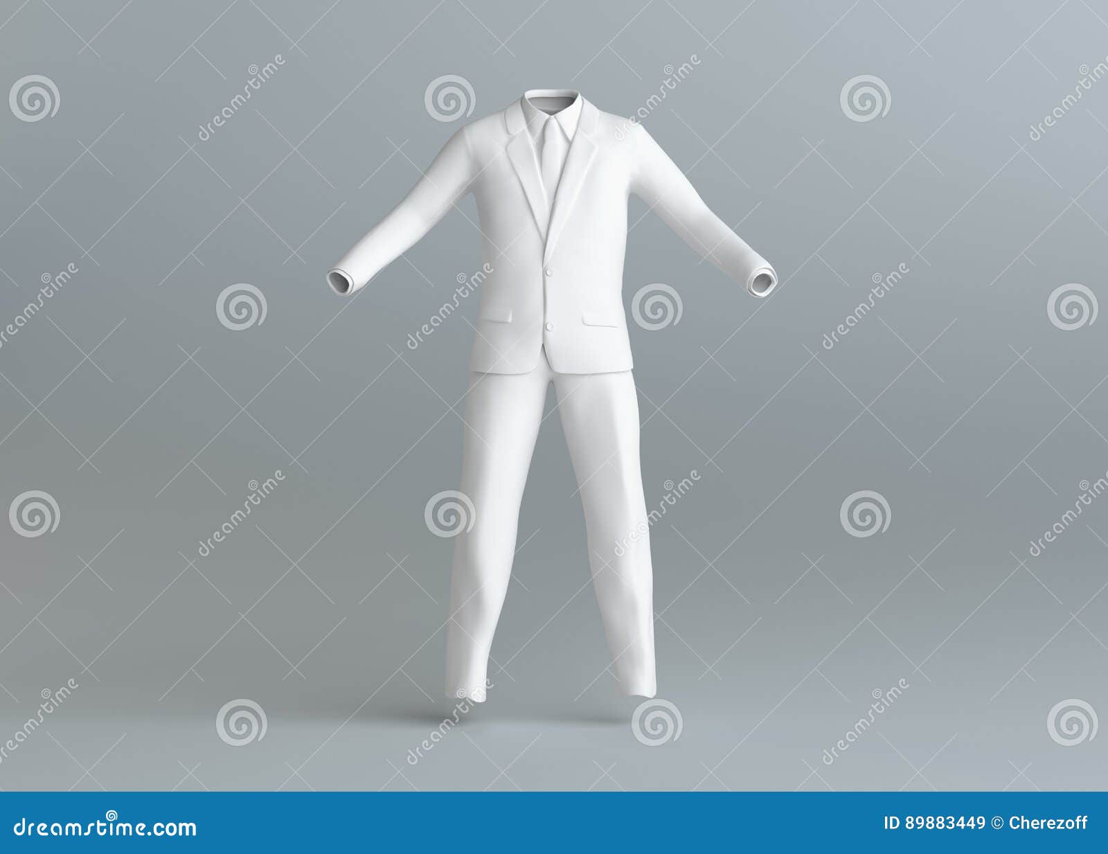 White Empty Elegance Suit without People Stock Illustration ...