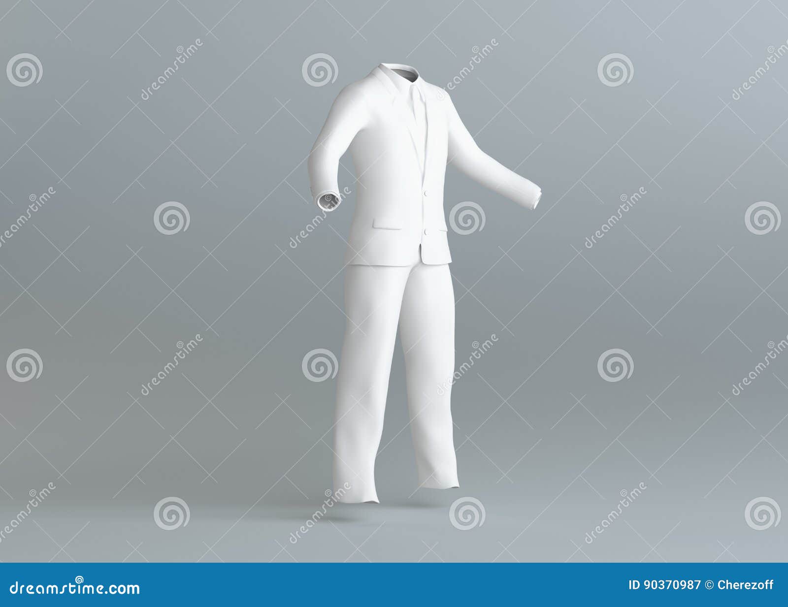 White Empty Elegance Suit without People Stock Illustration ...