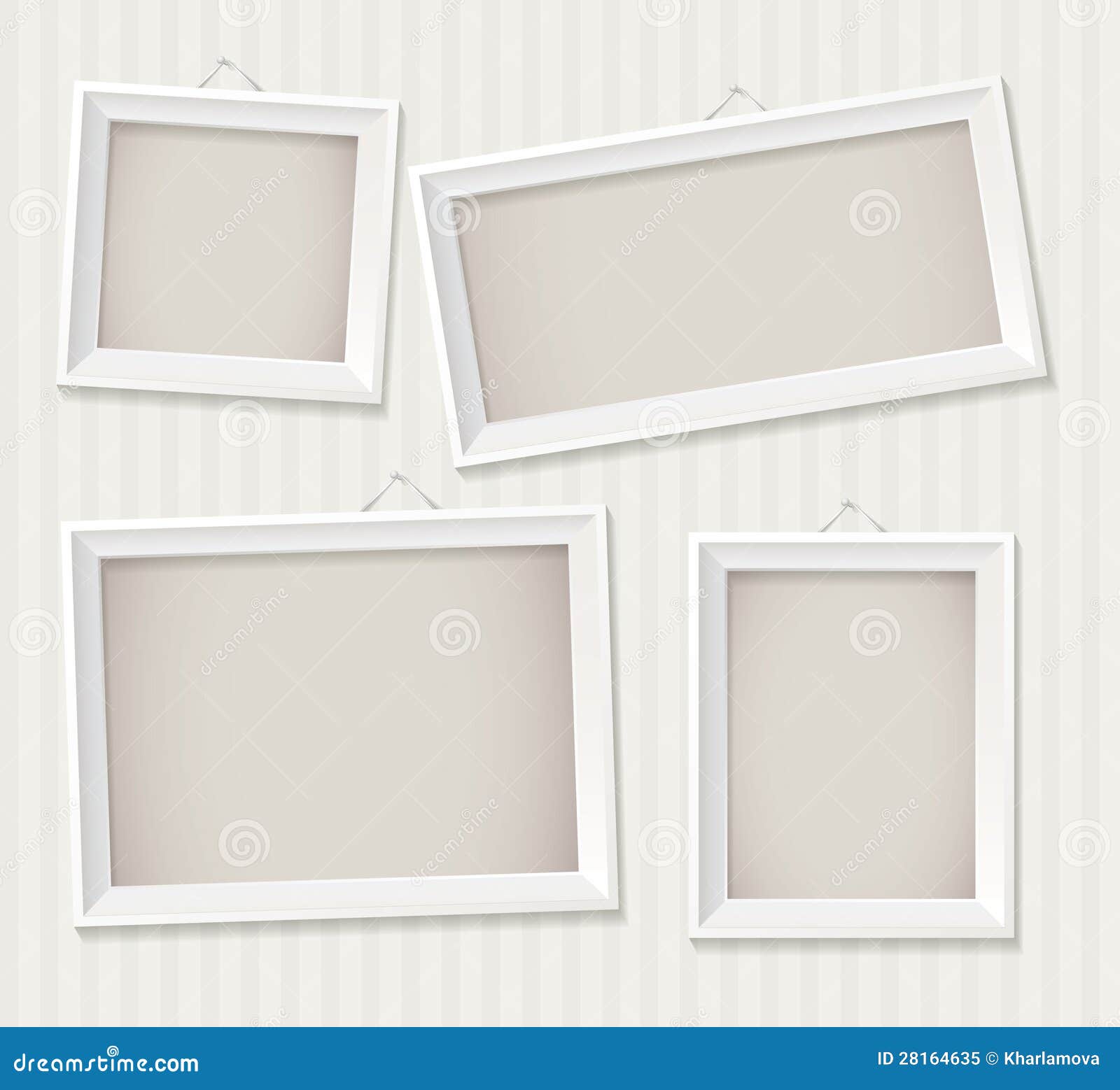 White empty frame. Set stock vector. Illustration of memory - 28164635