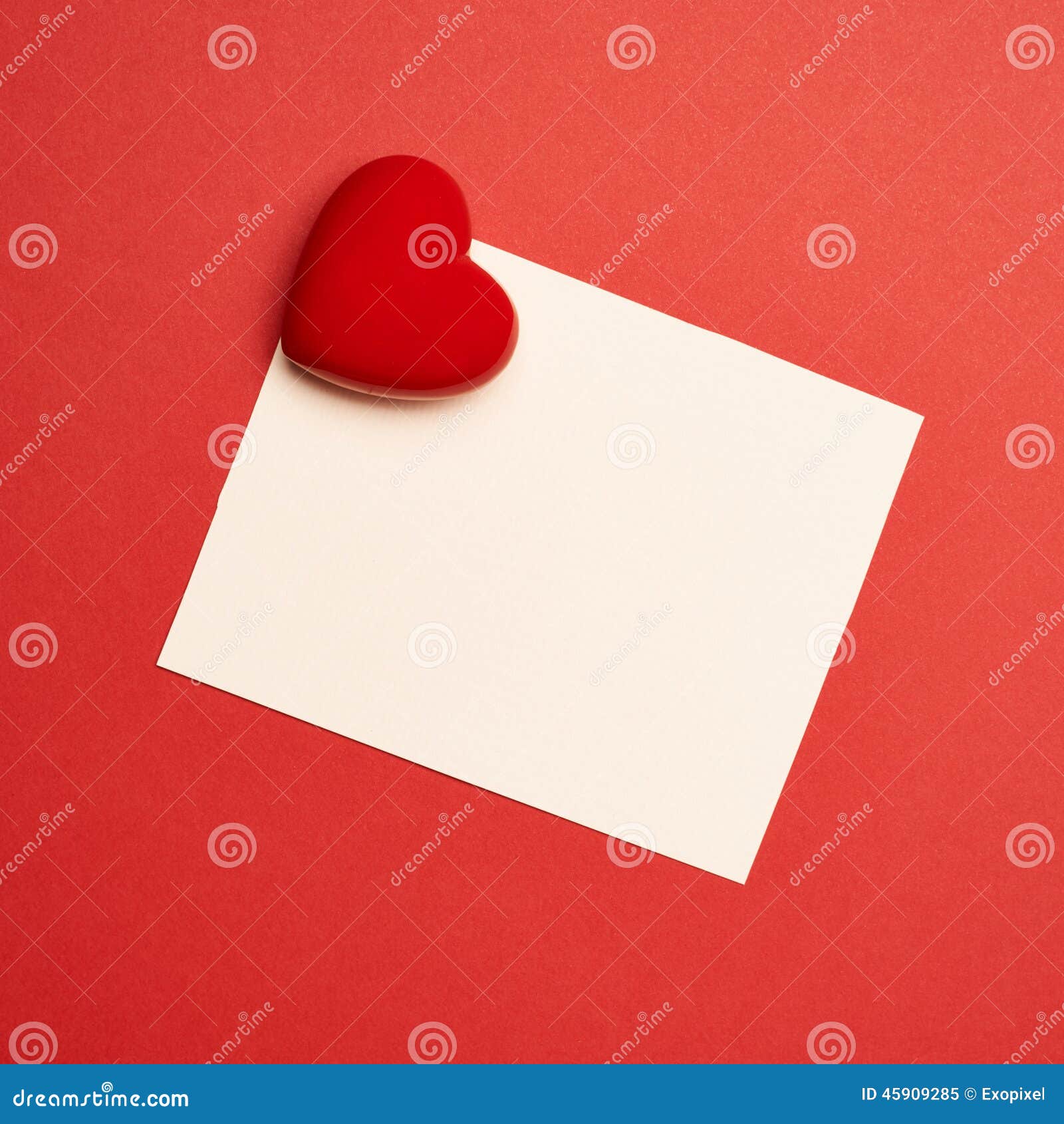 White Empty Greeting Card Covered with Heart Stock Image - Image of ...