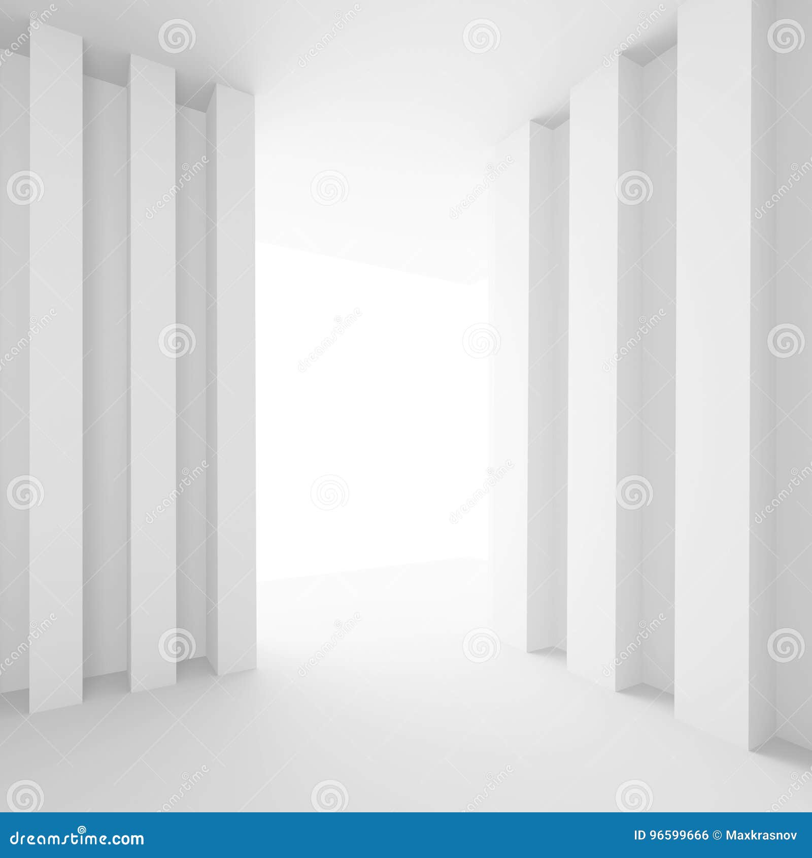 White Empty Hall stock illustration. Illustration of background - 96599666